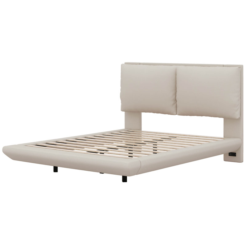 Brayden Studio® Cymon Full Size Upholstered Platform Bed with Sensor ...