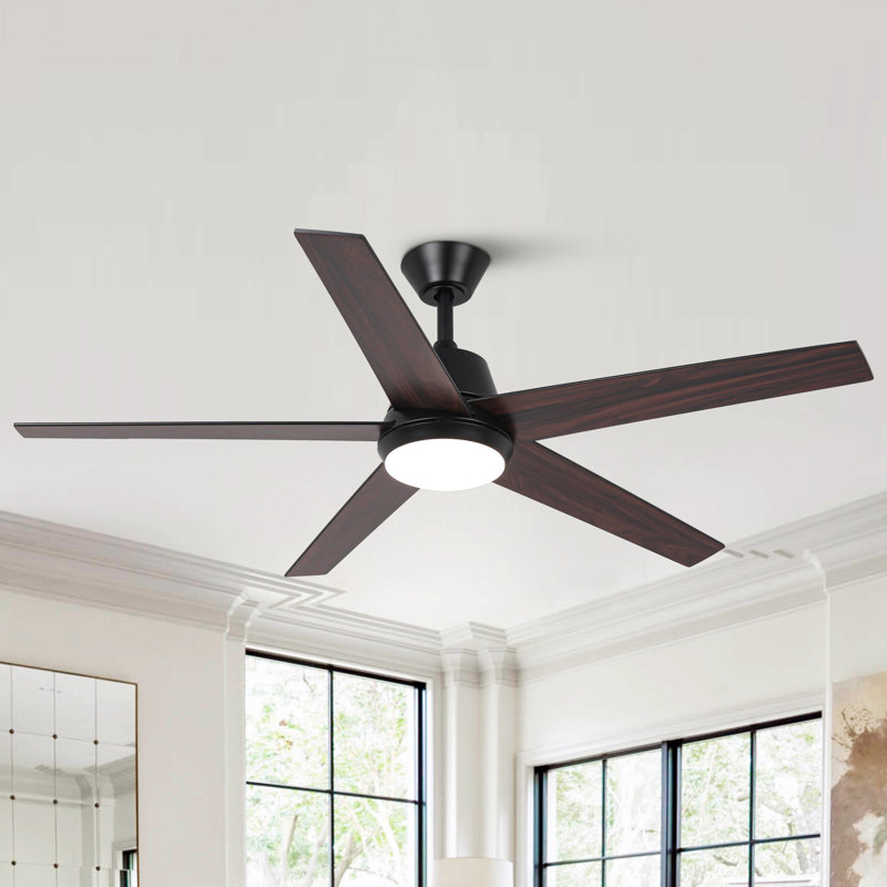 Vaczon 52" 5 - Blade Modern Ceiling Fan with 3CCT LED Lights and Remote ...