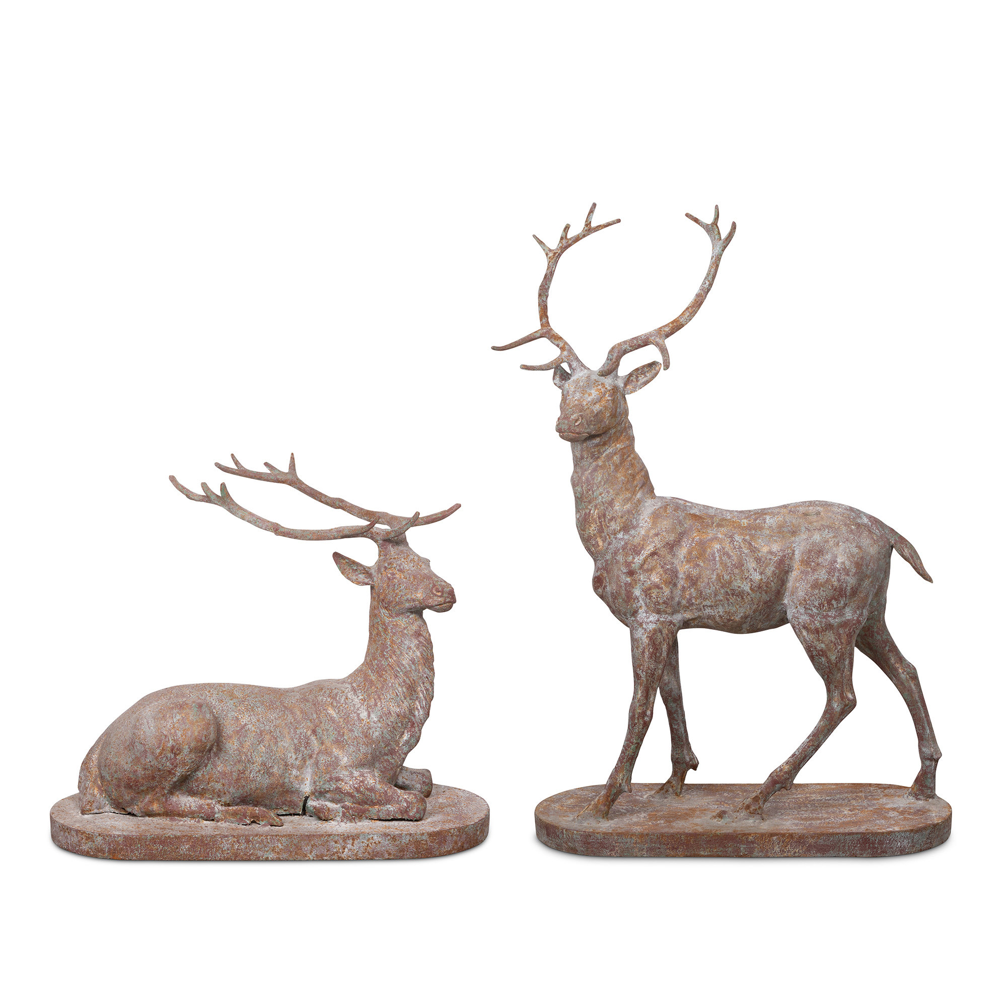 Park Hill Collection Deer Cast Iron Garden Statue | Perigold