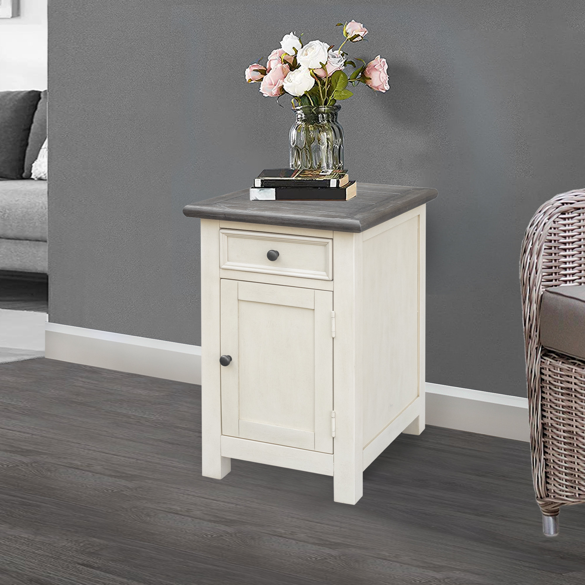 Gracie Oaks Liberty Bejtulla Chairside Storage Cabinet | Wayfair