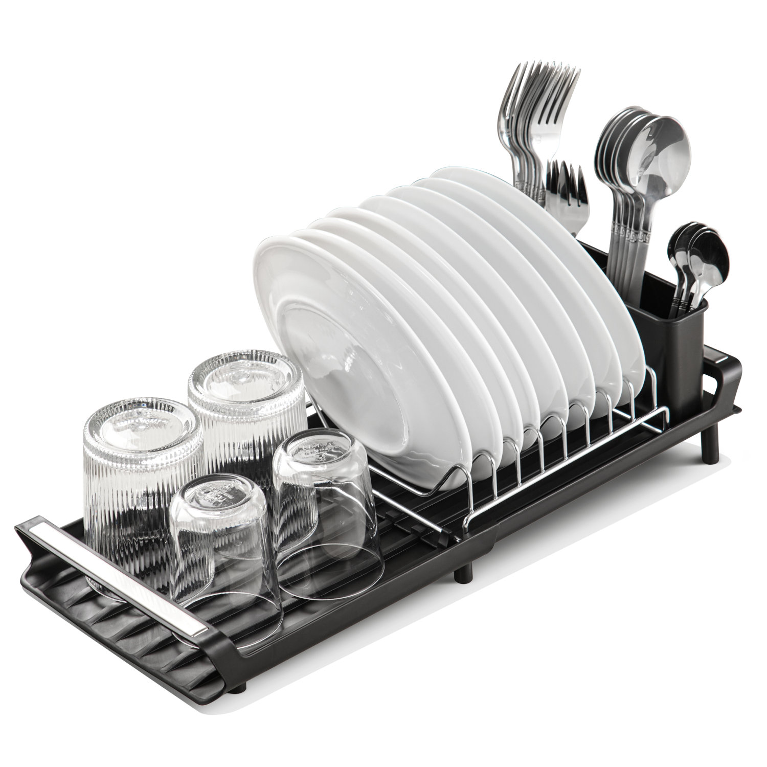Home Zone Living Small Collapsible Dish Drying Rack For Kitchen Counter ...