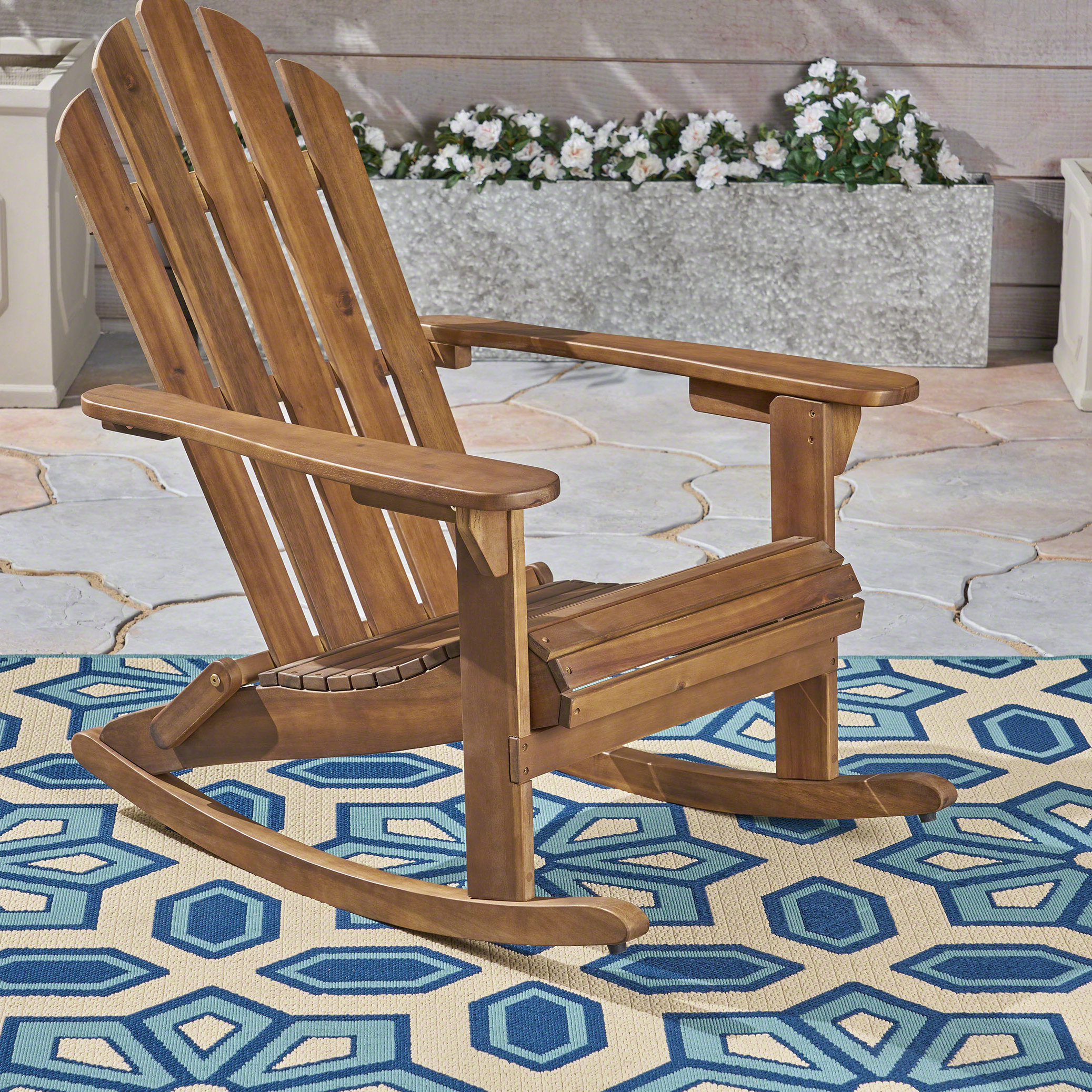 Highland Dunes Mobley Outdoor Rocker Chair & Reviews | Wayfair