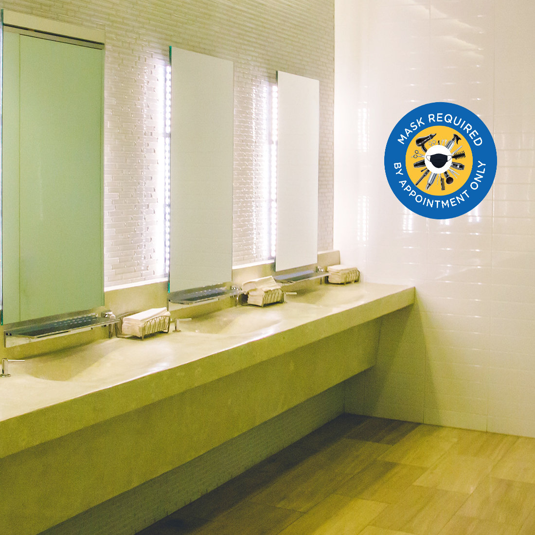 Koyal Wholesale Mask Required, Hair Salon by Appointment Only Wall ...