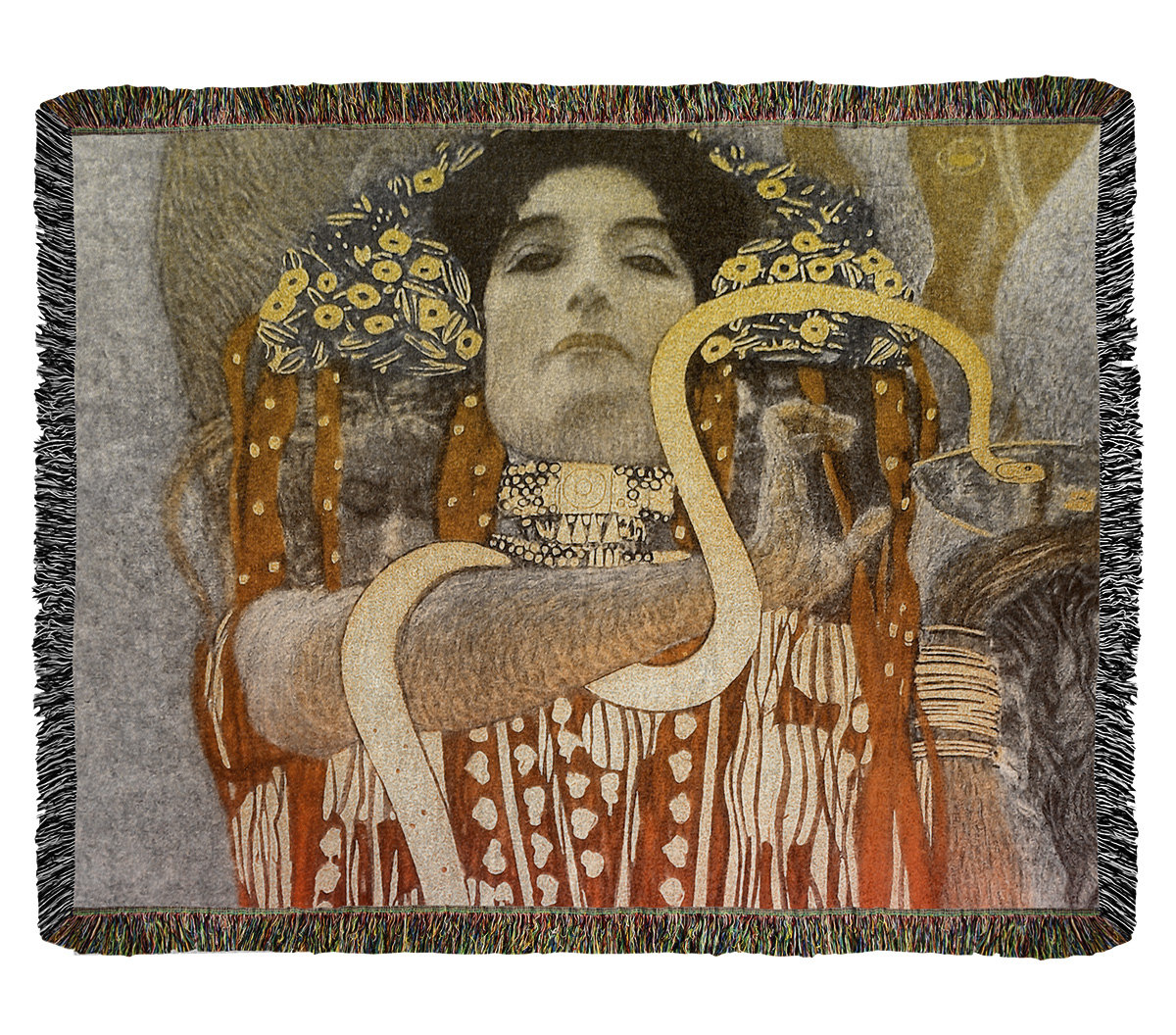 ArtVerse Gustav Klimt Hygeia Cotton Throw | Wayfair