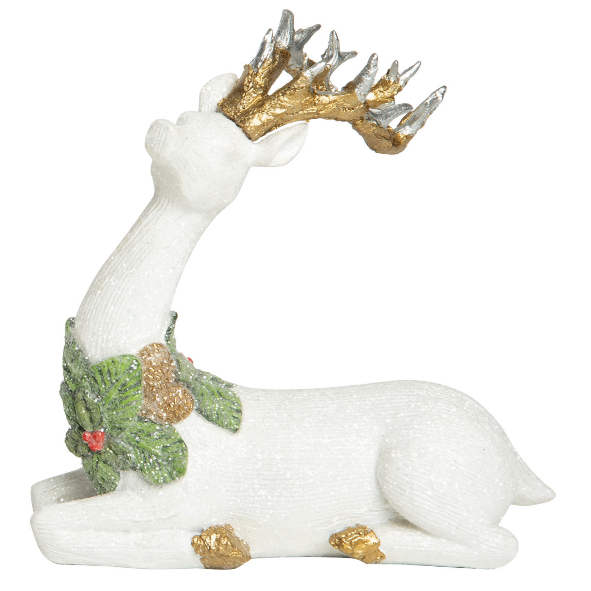 The Holiday Aisle® Elegantly Carved Sitting Reindeer Decor | Wayfair