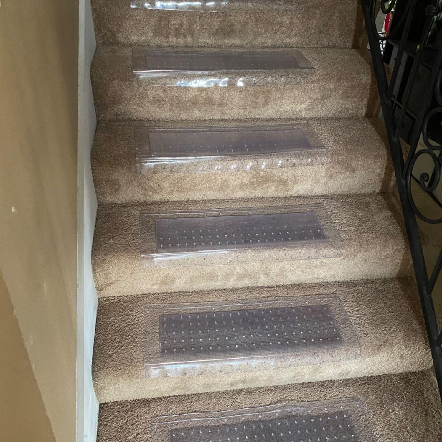Latitude Run® Clear Stair Treads Carpet Protectors Set Of 2-24 X 8 ...