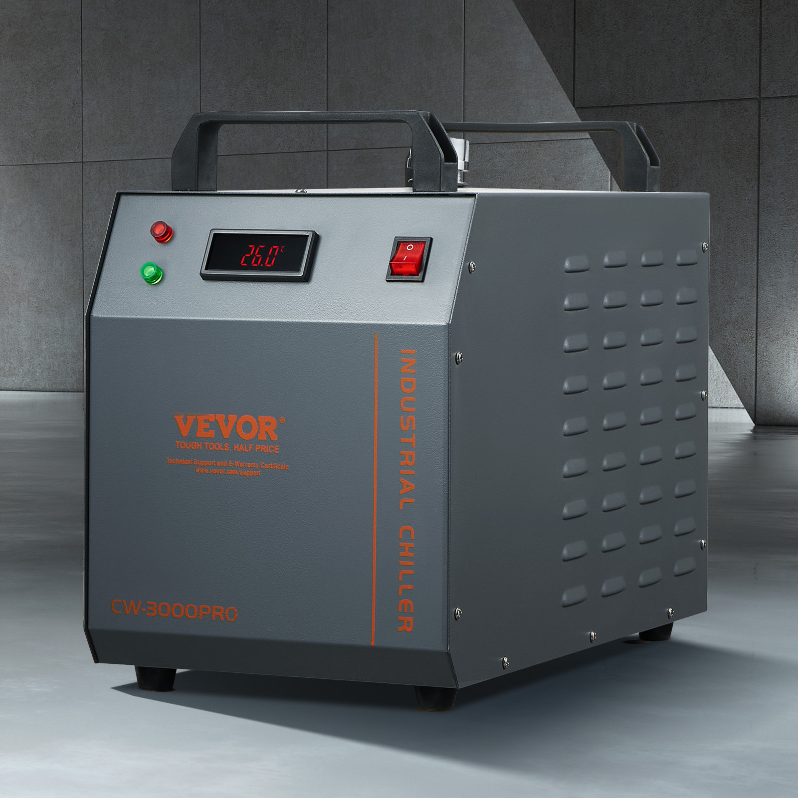VEVOR Industrial Water Chiller, CW-3000(PRO), 150W Air-Cooled ...