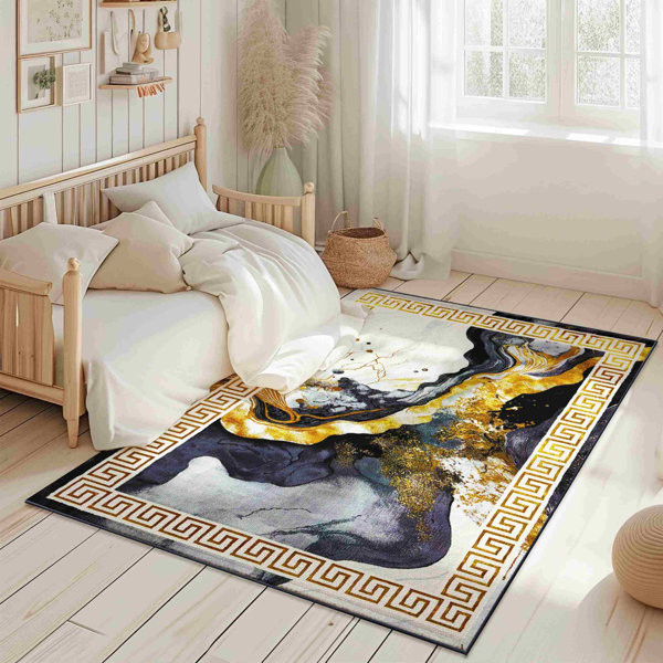 Mercer41 Carleen Rug Design 1111 - Black - Wayfair Canada