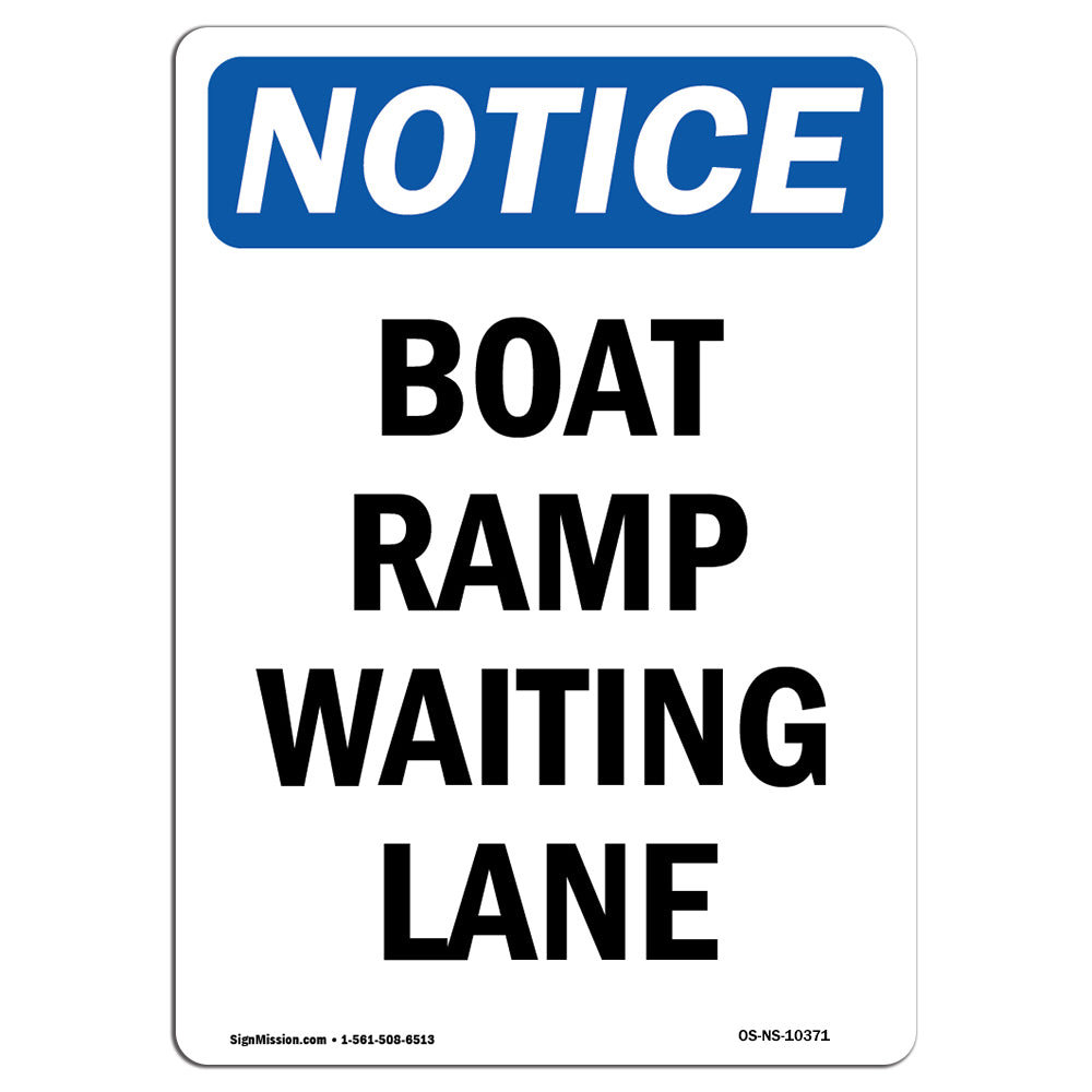 SignMission Boat Ramp Waiting Lane Sign | Wayfair