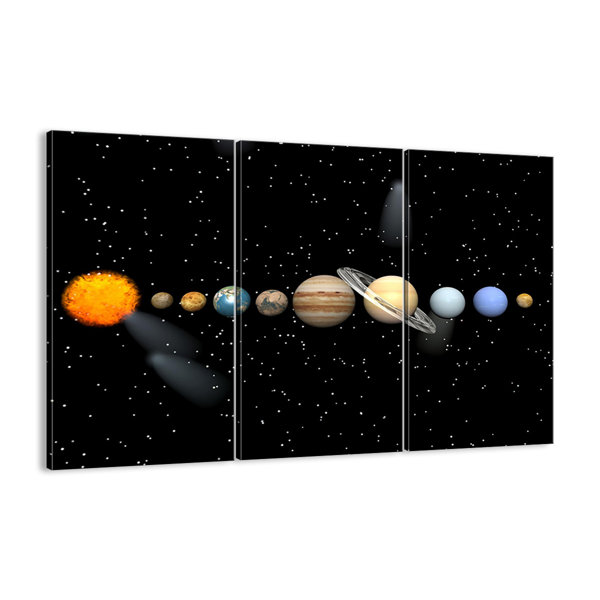 Ebern Designs And The Planets Go Crazy, Go Crazy ... - 3 Piece No Frame ...