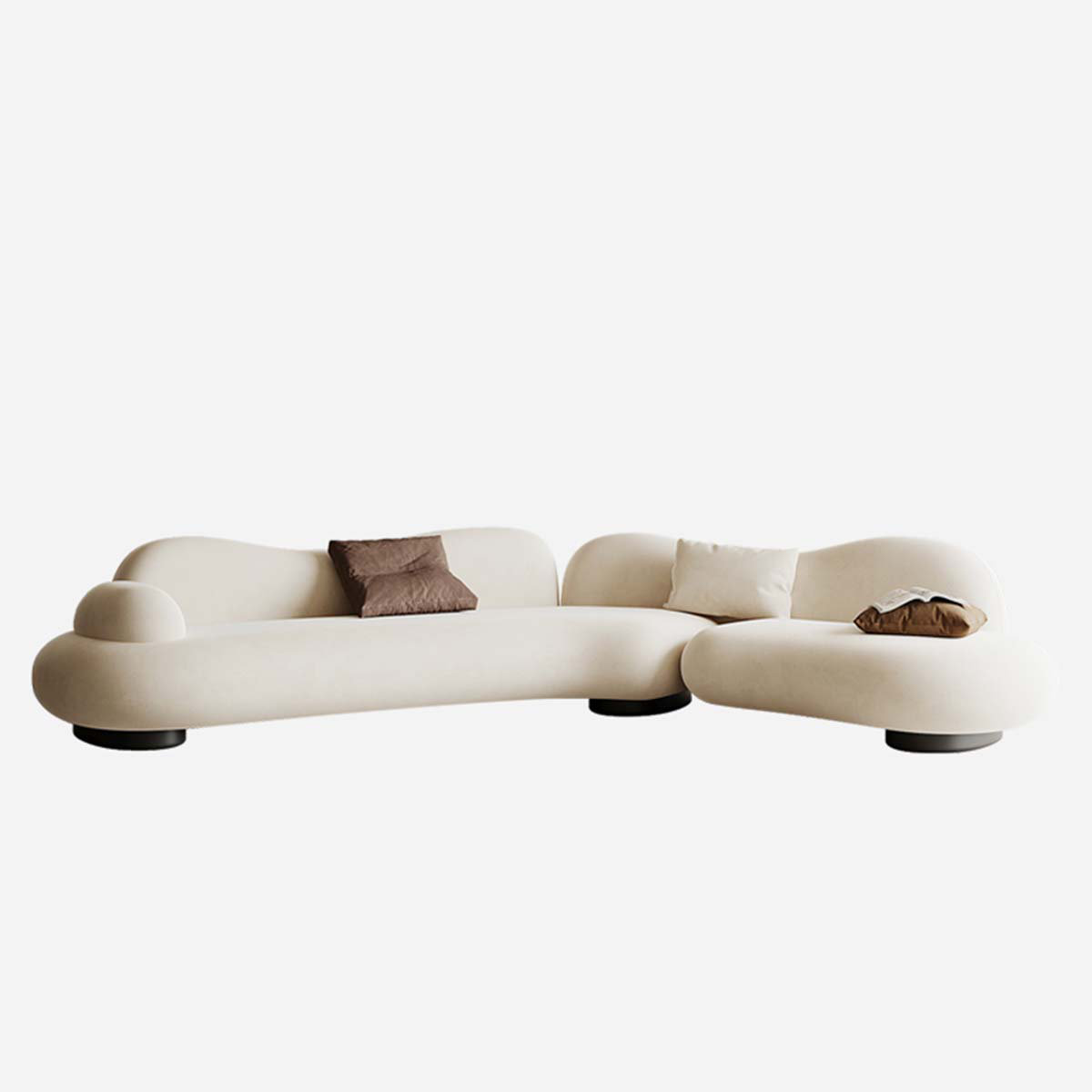 CoyNet Sofa Boutique Wabi-Sabi Style Sofa Shaped Fabric Minimalist Sofa ...