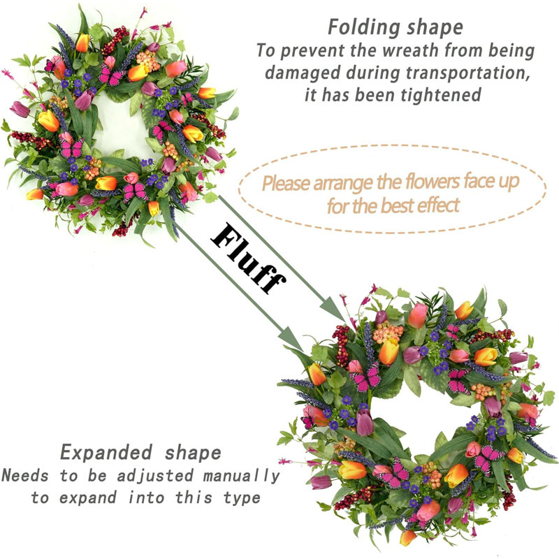 The Holiday Aisle® Faux Lighted Rattan 20'' Wreath | Wayfair