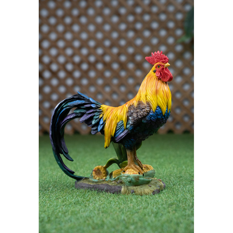 Hi-Line Gift Ltd. Standing on Corn Rooster Figurine & Reviews | Wayfair