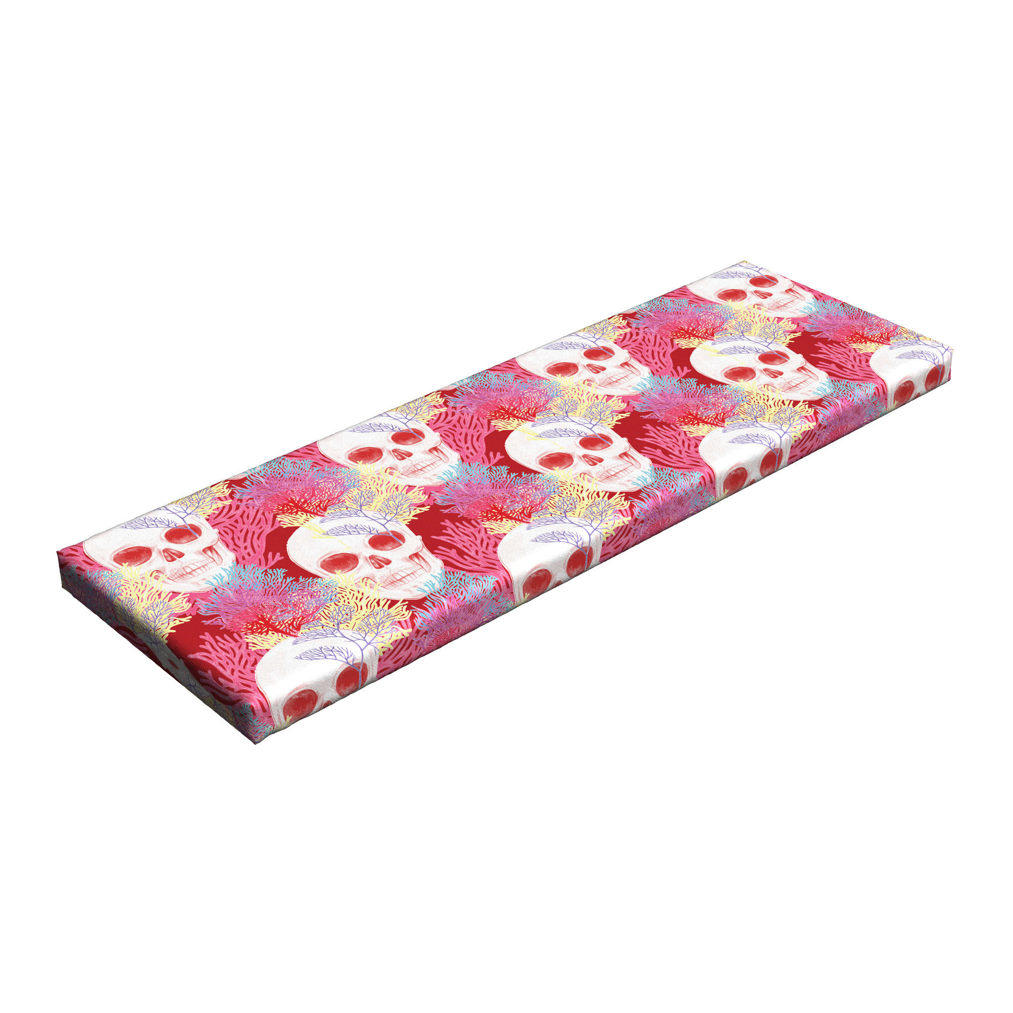 East Urban Home Ambesonne Coral Bench Pad, Double Exposured Graphic ...