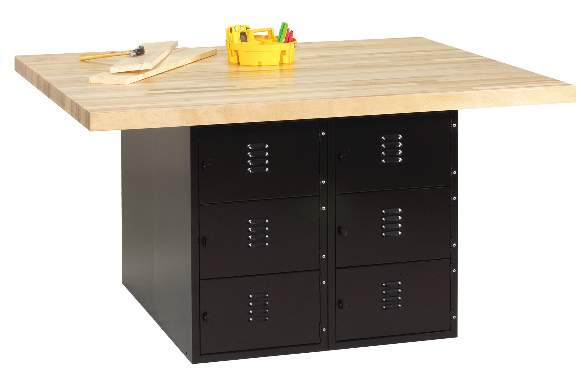 Shain 64"W Wood Top Workbench | Wayfair