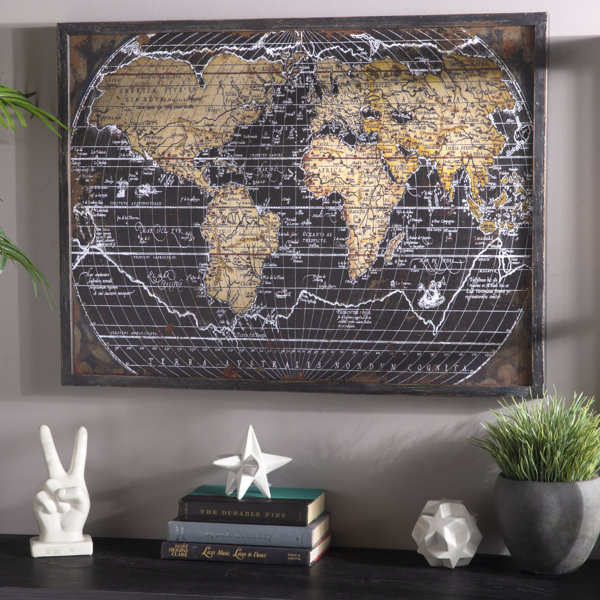 Williston Forge " World Atlas " on Wood & Reviews | Wayfair