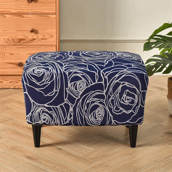 Latitude Run® Chair Cover Stretch Ottoman Cover Rectangular Storage ...