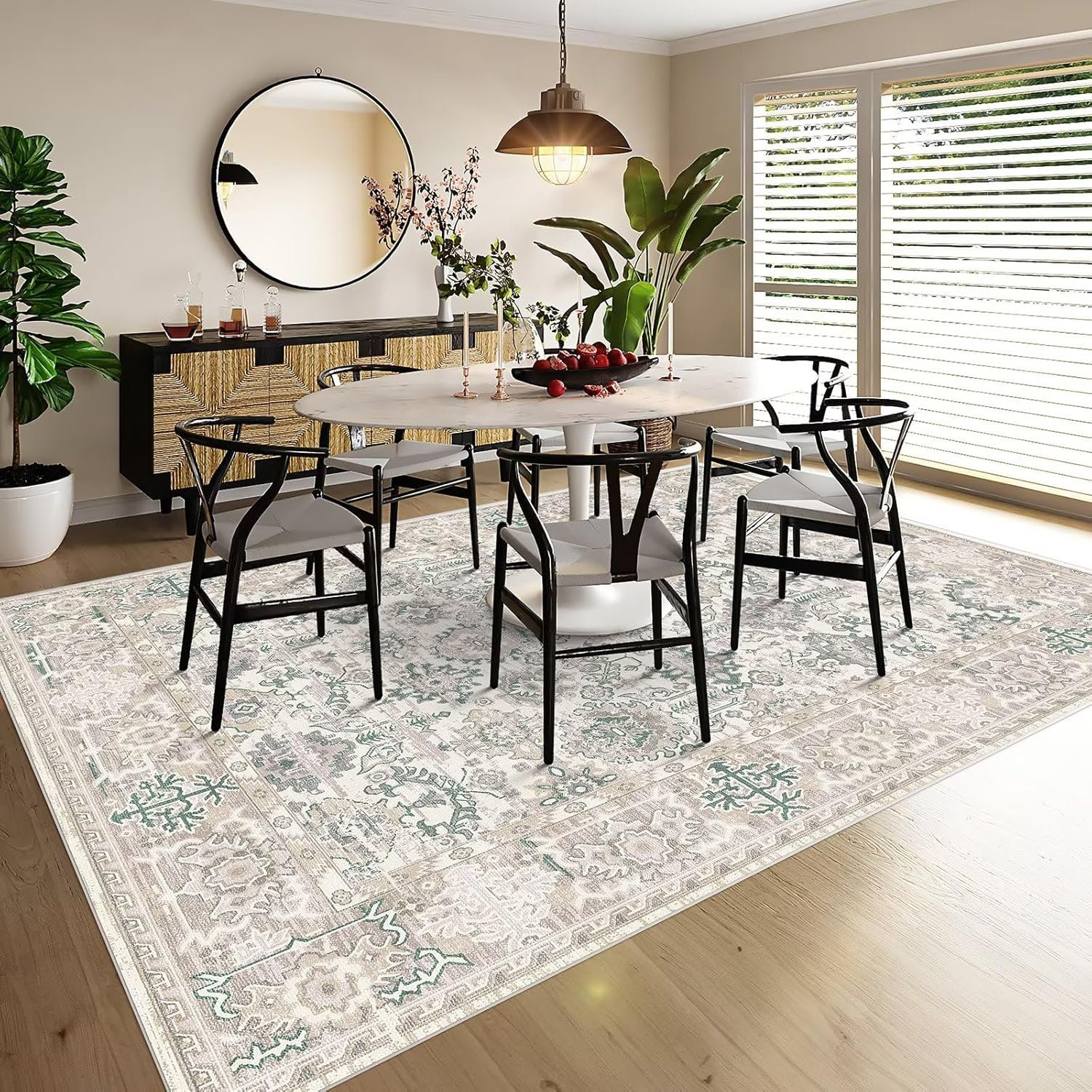 Bungalow Rose Machine Washable Foldable Area Rug For Living Room ...