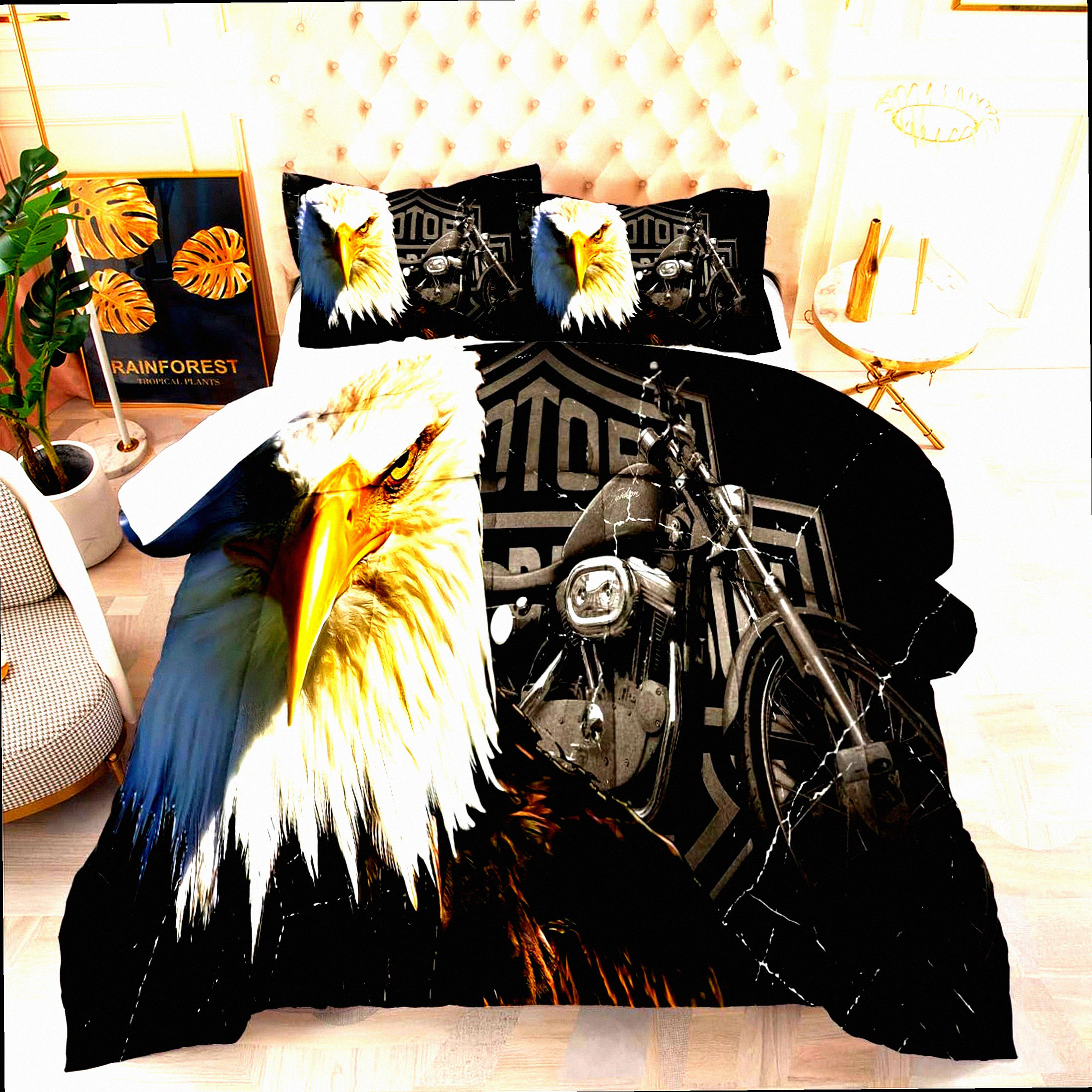 Bungalow Rose Eagle Dream 3D Comforter Set - Lightweight Bedding Set with Fluffy Quilt Blanket ...