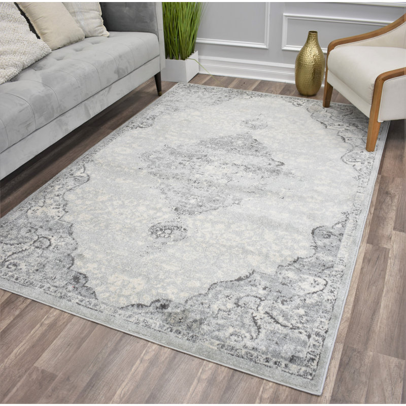 Ophelia & Co. Hailey Vintage Spring Snowflake Area Rug & Reviews | Wayfair
