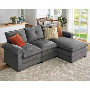 Latitude Run® Modular L Shaped Couch, Oversized Sectional Couch- Double ...