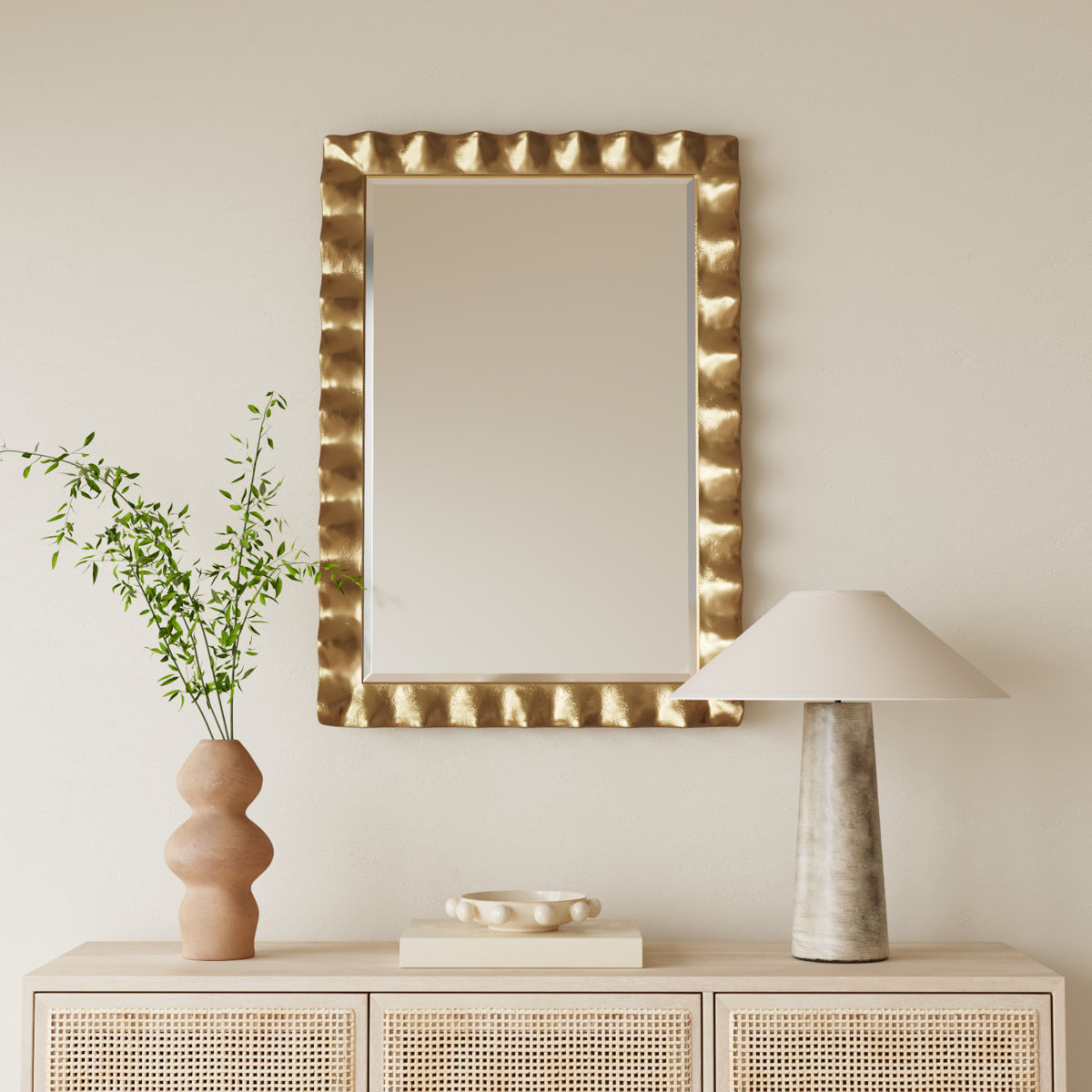 Joss & Main Edith Scalloped Accent Mirror & Reviews | Wayfair
