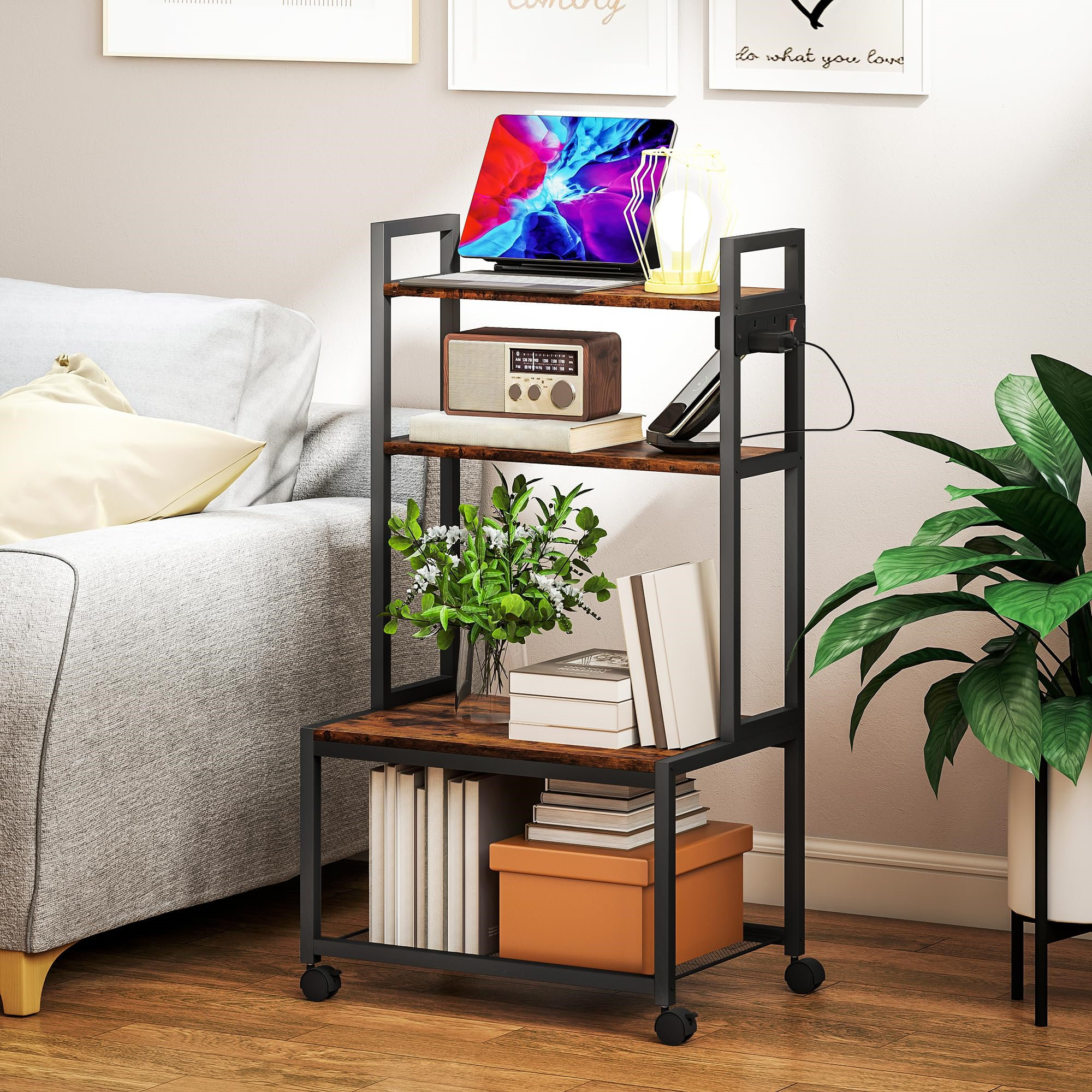 Naomi 4-Tier Printer Stand With Power Outlets | Wayfair.co.uk