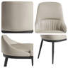 Corrigan Studio® Set of 2 Modern Armless Dining Chairs - Upholstered ...