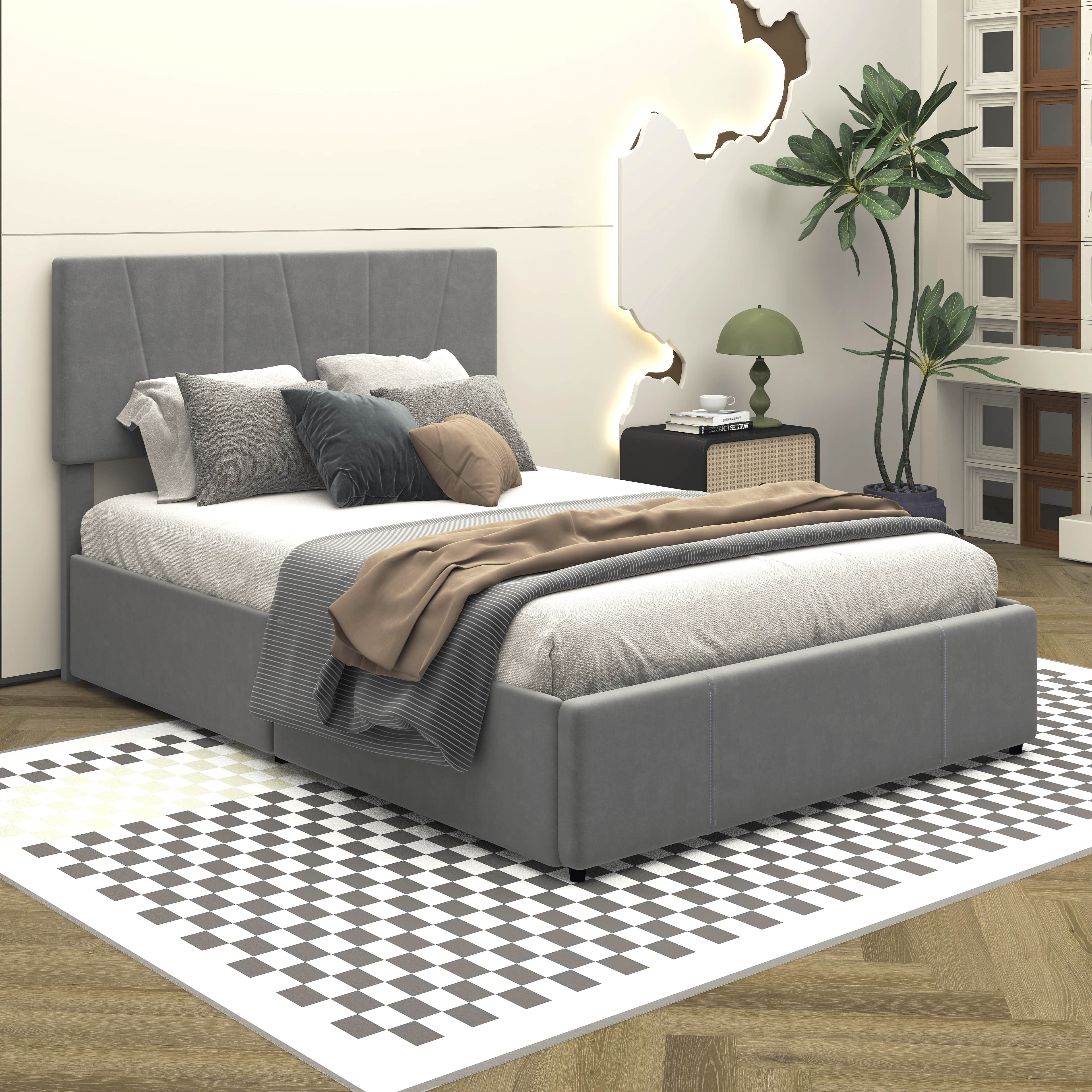 Latitude Run® Full Size Upholstery Platform Bed | Wayfair