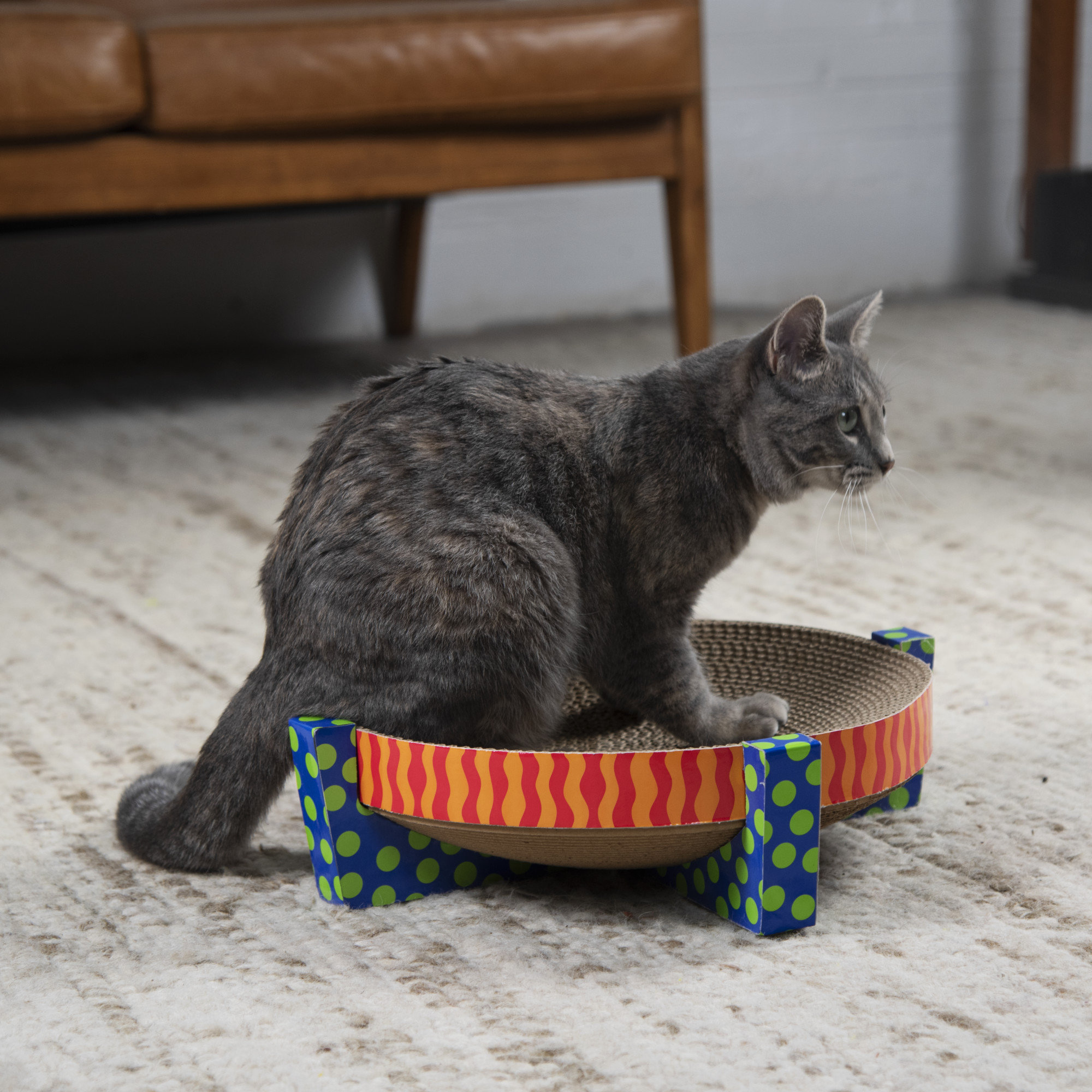 PetStages Scratch, Snuggle & Rest Corrugated Cat Scratcher With Catnip ...