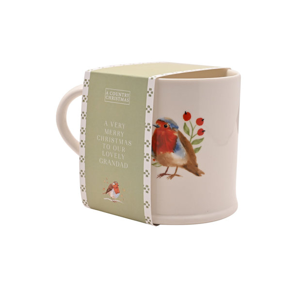 The Seasonal Aisle Robin Mug Grandad | Wayfair.co.uk
