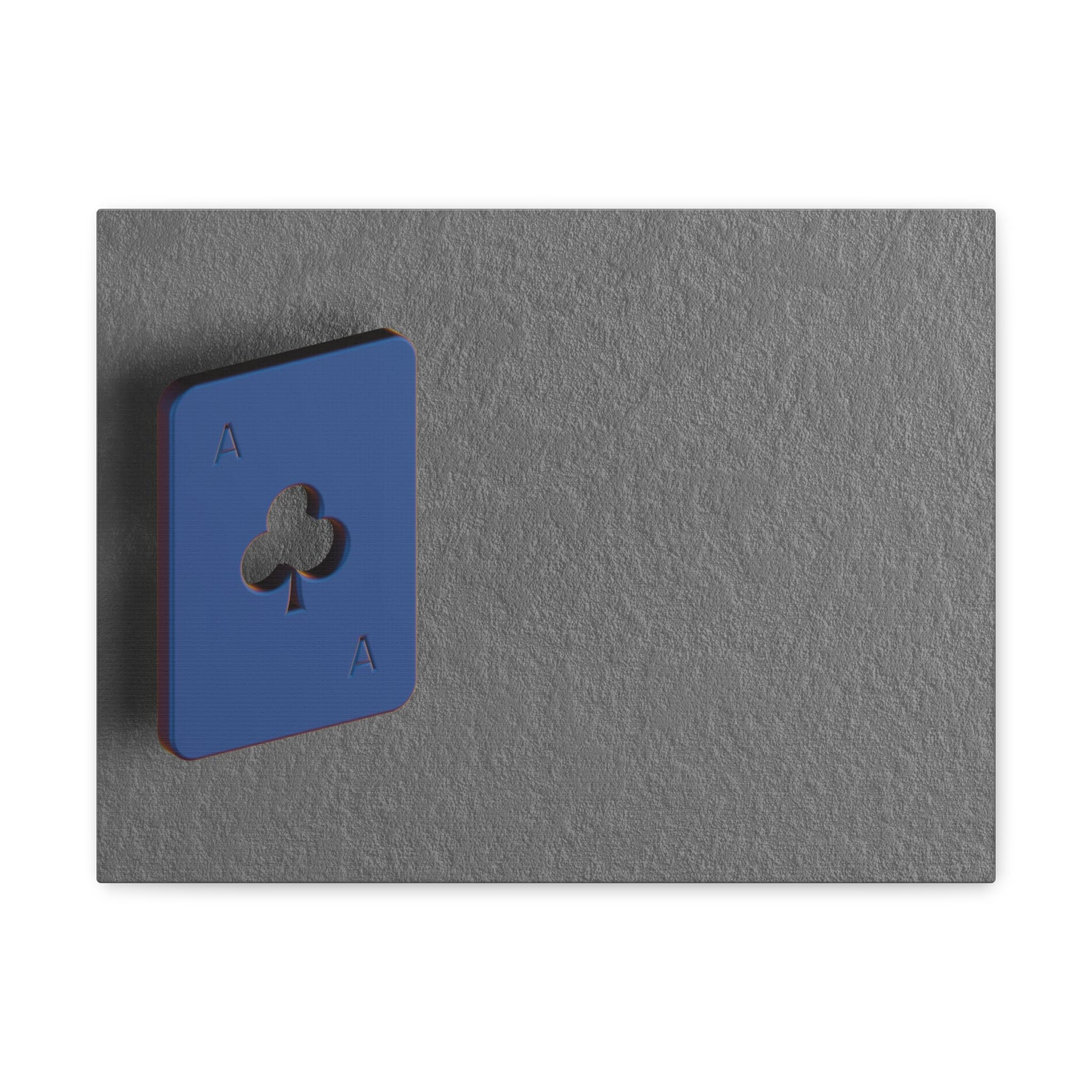 Latitude Run® Blue Ace of Club Chip Playing Card Canvas Wall Art | Wayfair