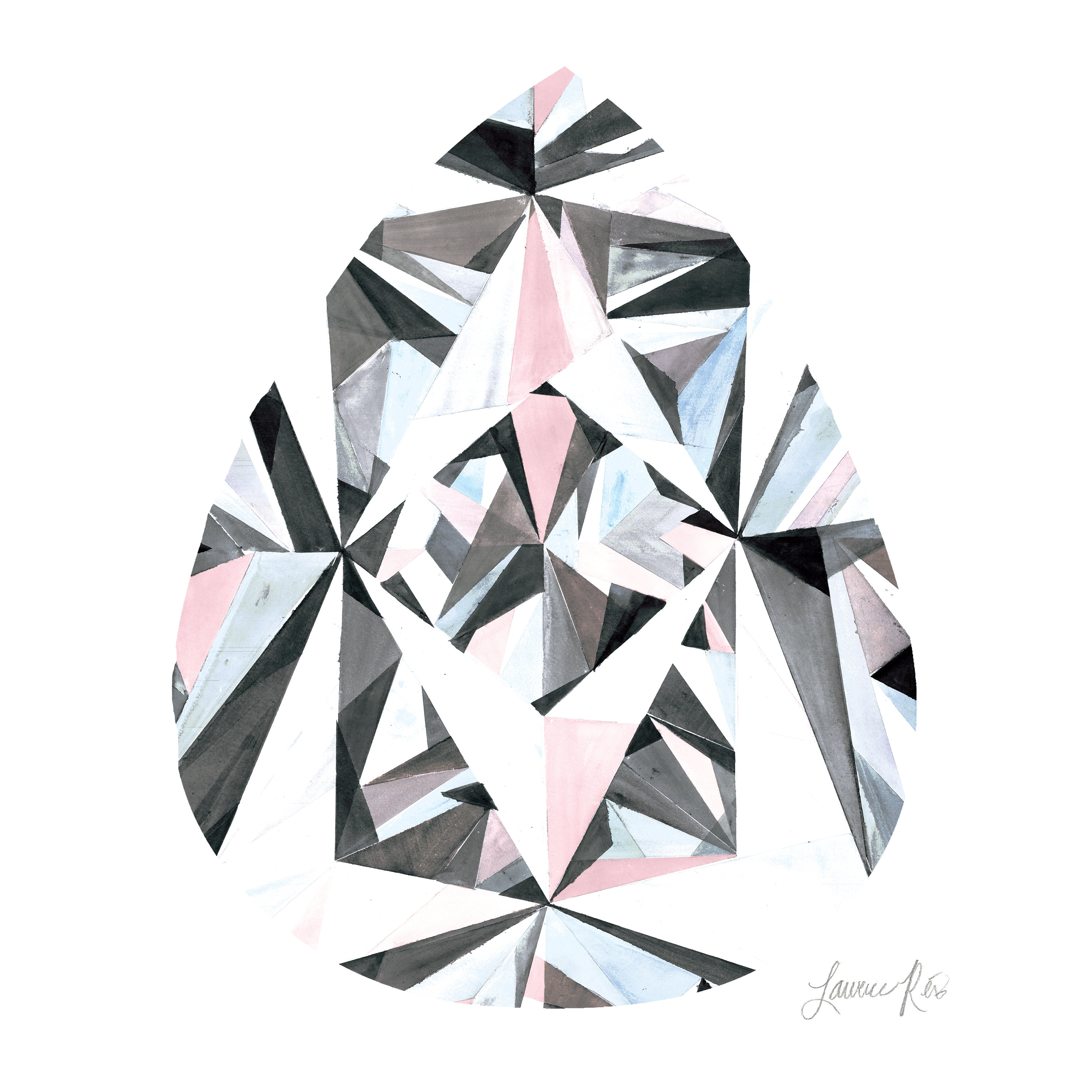 George Oliver Blush Tear Diamond - Wrapped Canvas Graphic Art | Wayfair ...