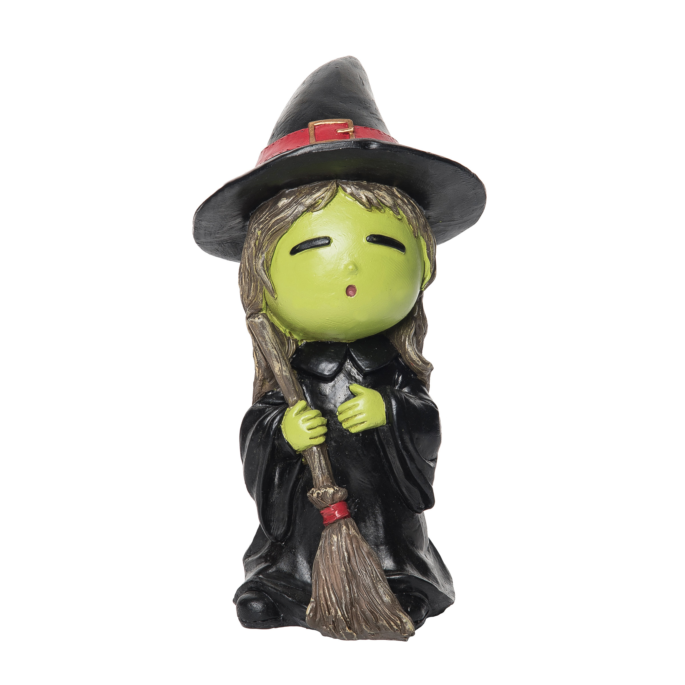 The Holiday Aisle® Green Face Witch Halloween Figure | Wayfair