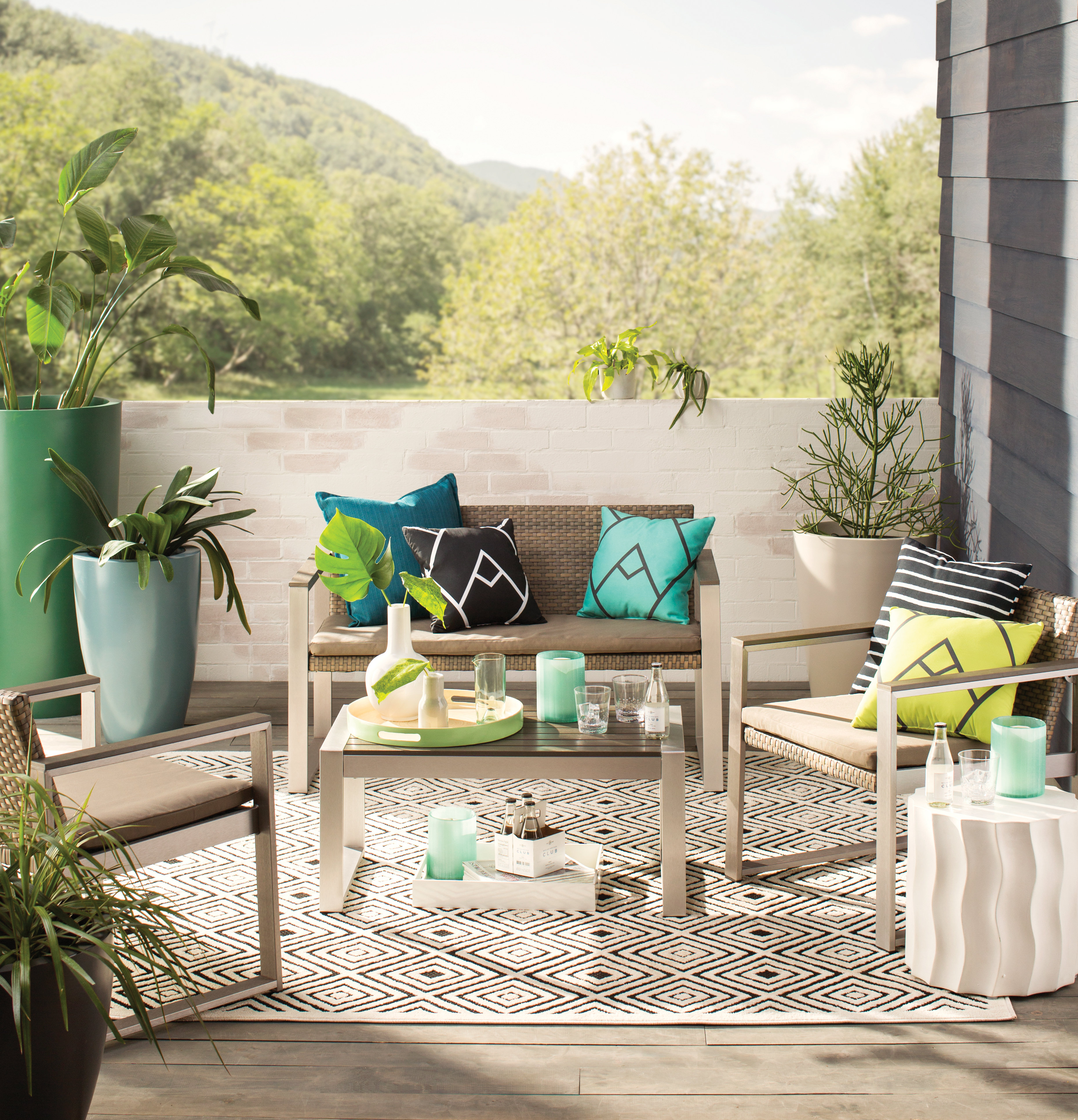 Rosecliff Heights Pangea Home Chester 4-Person Aluminum Outdoor ...