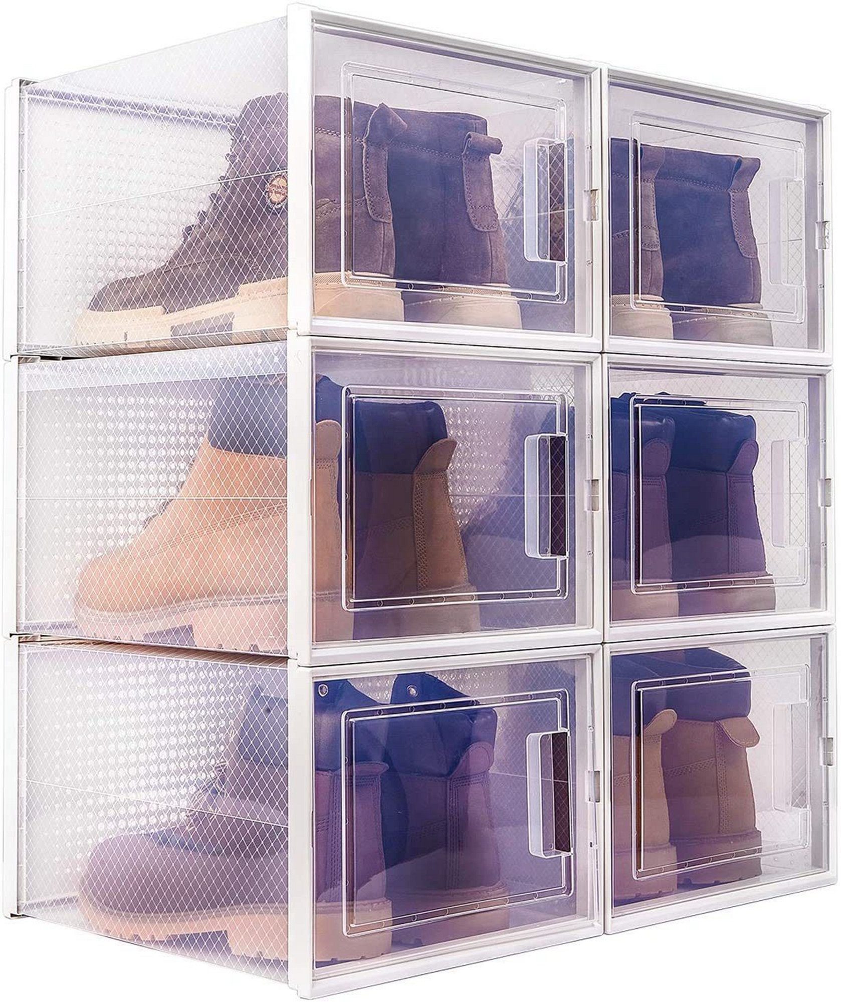 Storage+Shoe+Box%3B+Foldable+Clear+Sneaker+Display+Box%3B+Stackable ...