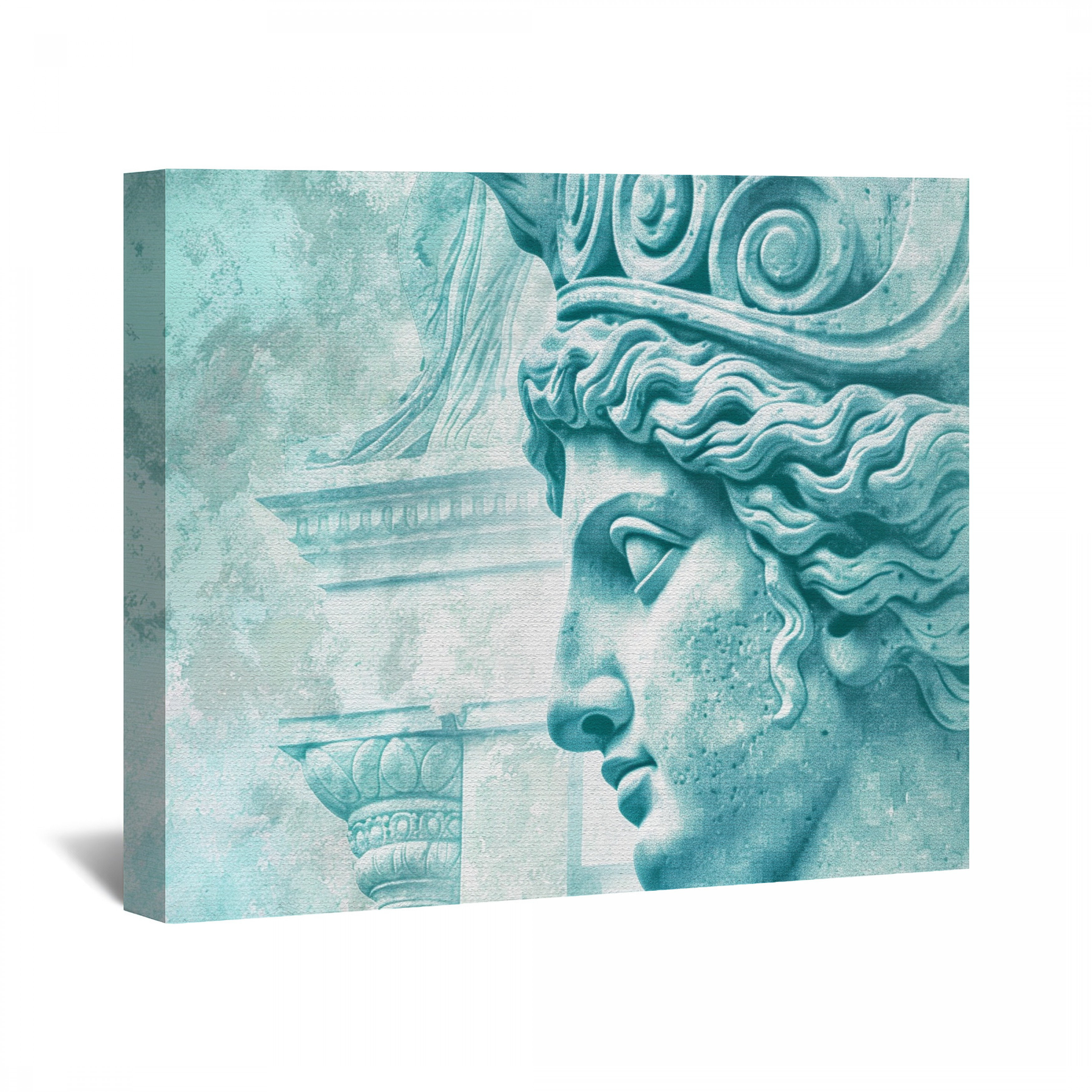 Red Barrel Studio® Statue Canvas Wrap - Architecture Wall Decor | Wayfair