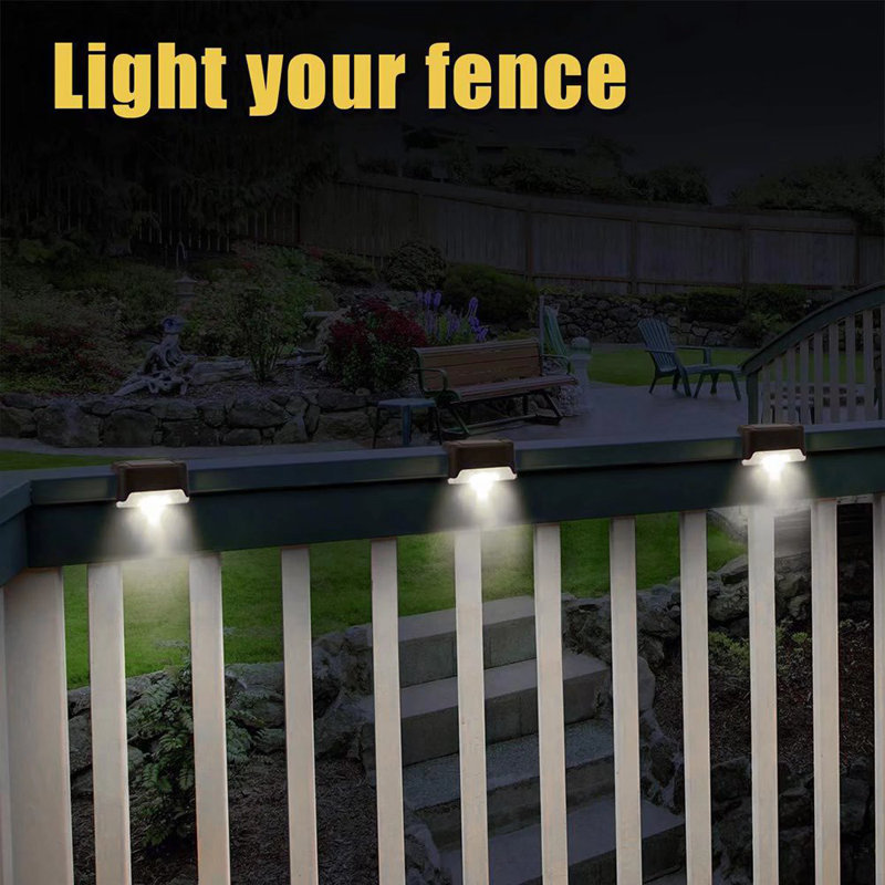 Aptoco Solar Powered Integrated LED Deck Light Pack Outdoor Waterproof ...