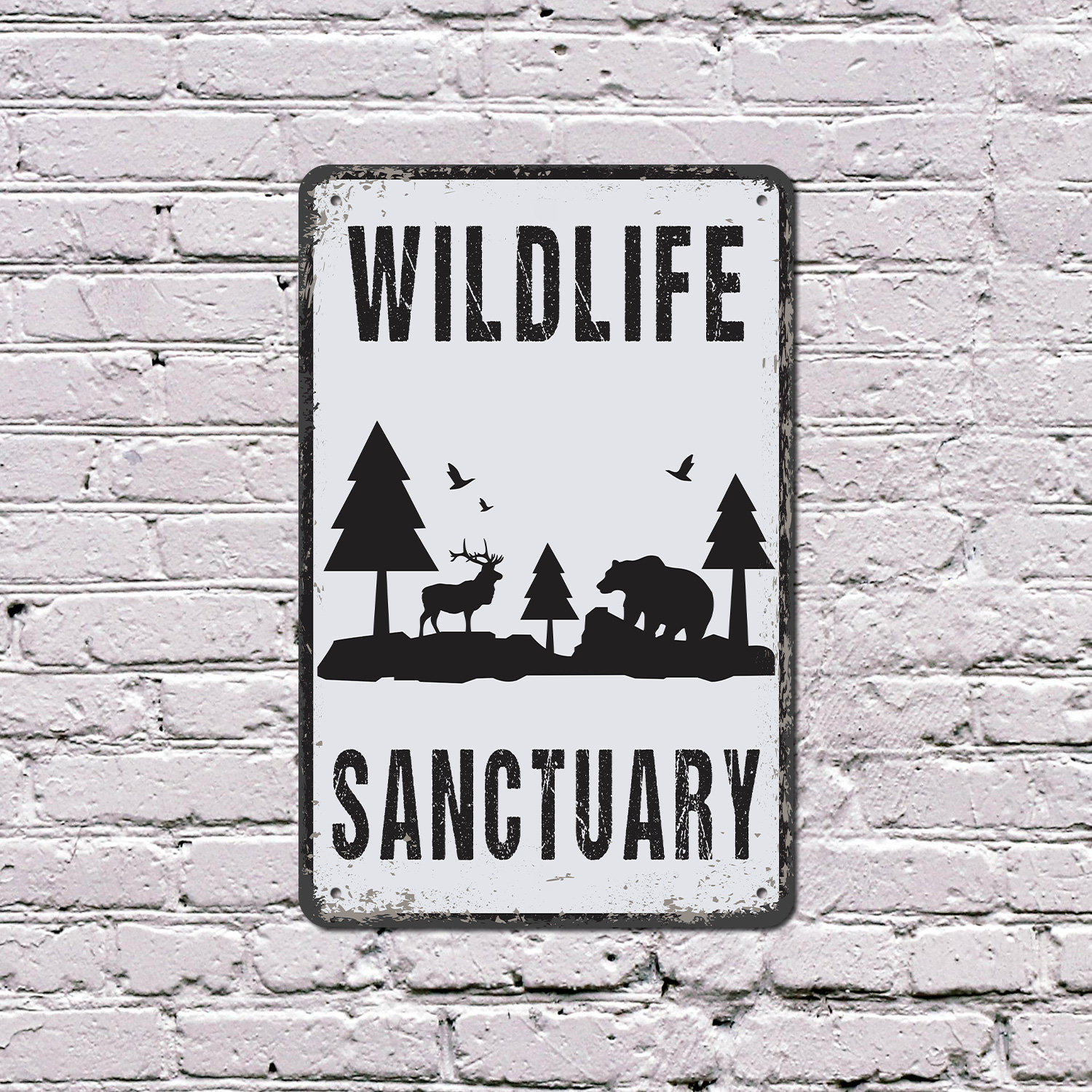 SignMission Wildlife Sanctuary 13 Inch x 20 Inch Plastic Sign | Wayfair