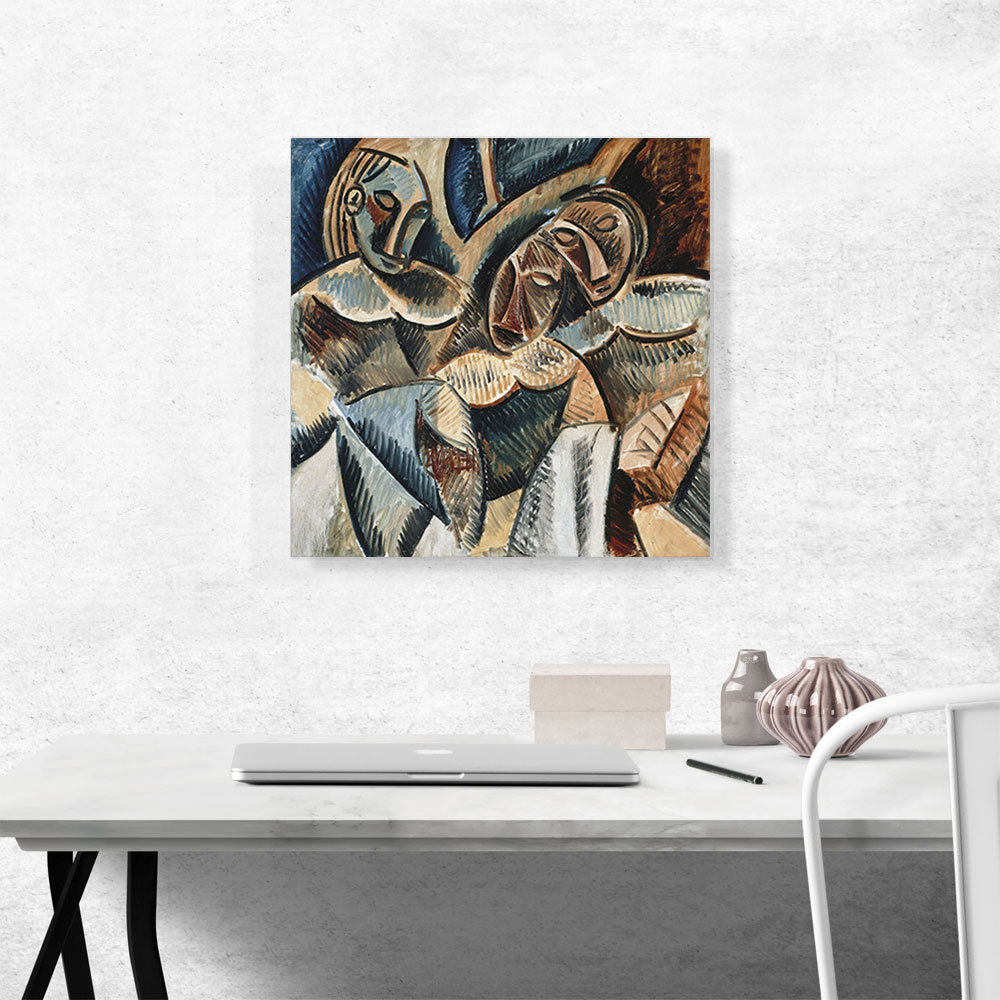 ARTCANVAS " Three Figures Under A Tree 1907 " by Pablo Picasso Painting ...