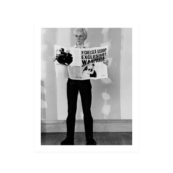 Globe Photos Entertainment Andy Warhol Reading Newspaper Adam Scull ...
