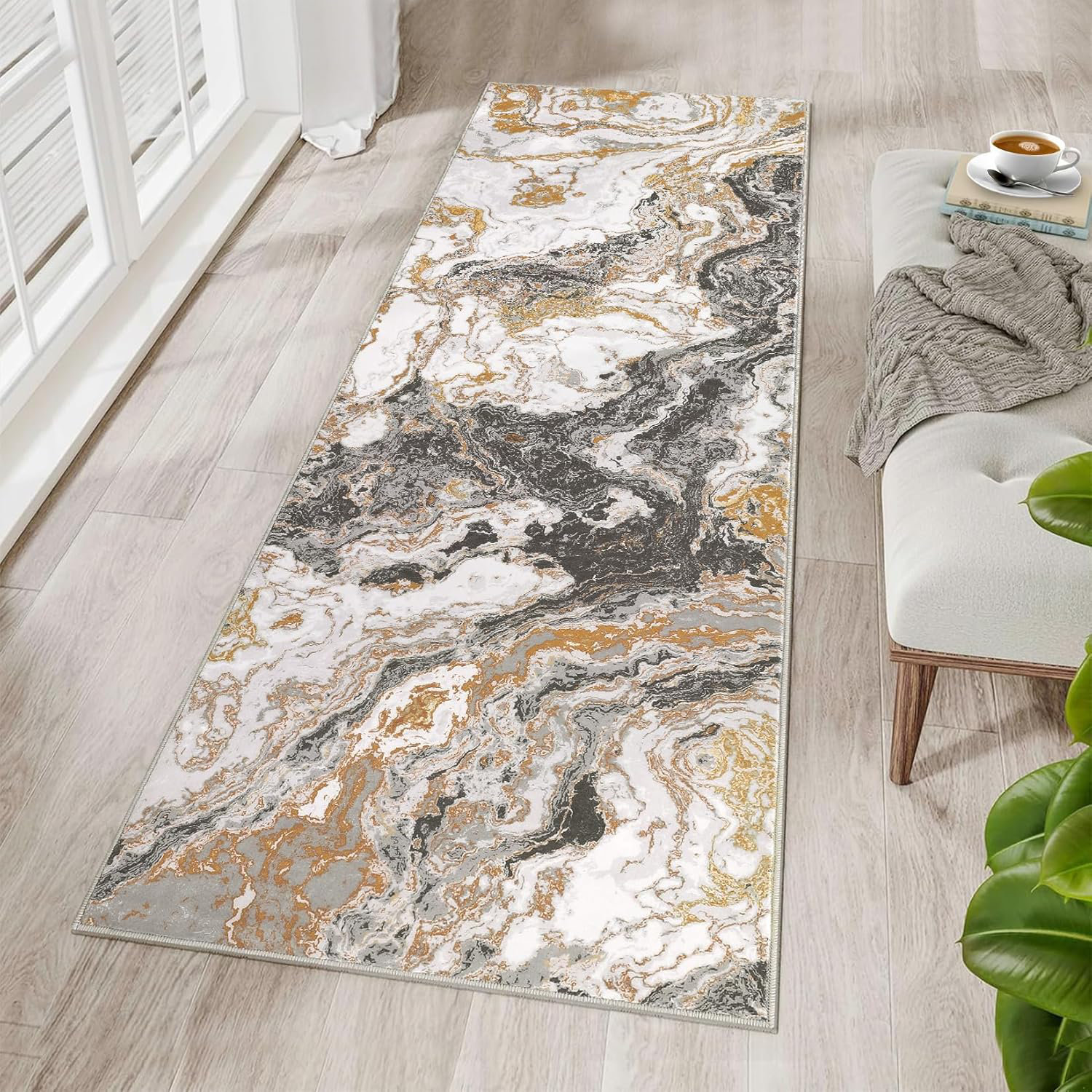 Wrought Studio™ Modern Marble Rug | Wayfair