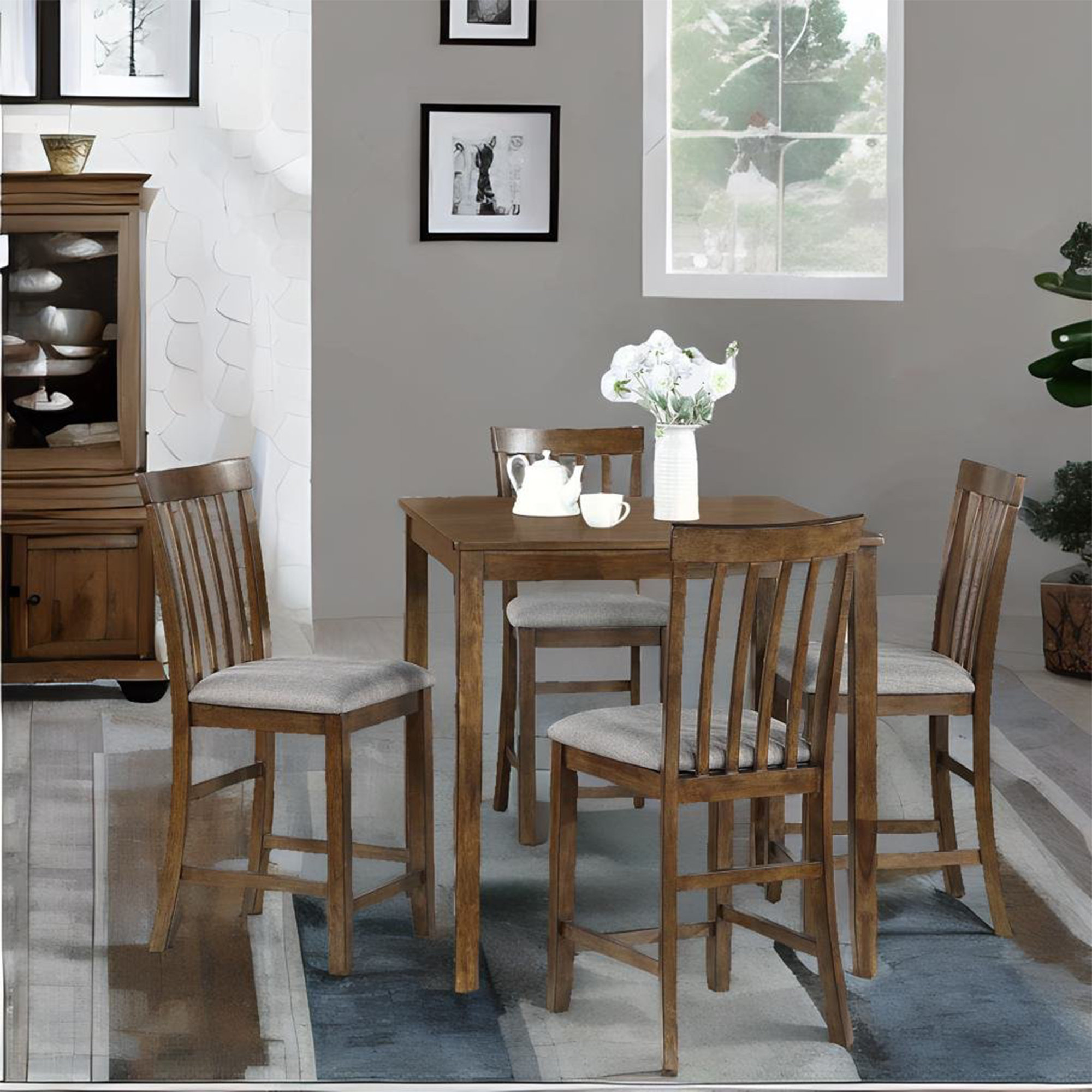 Red Barrel Studio® Tishina Square 35'' L x 35'' W Dining Set | Wayfair