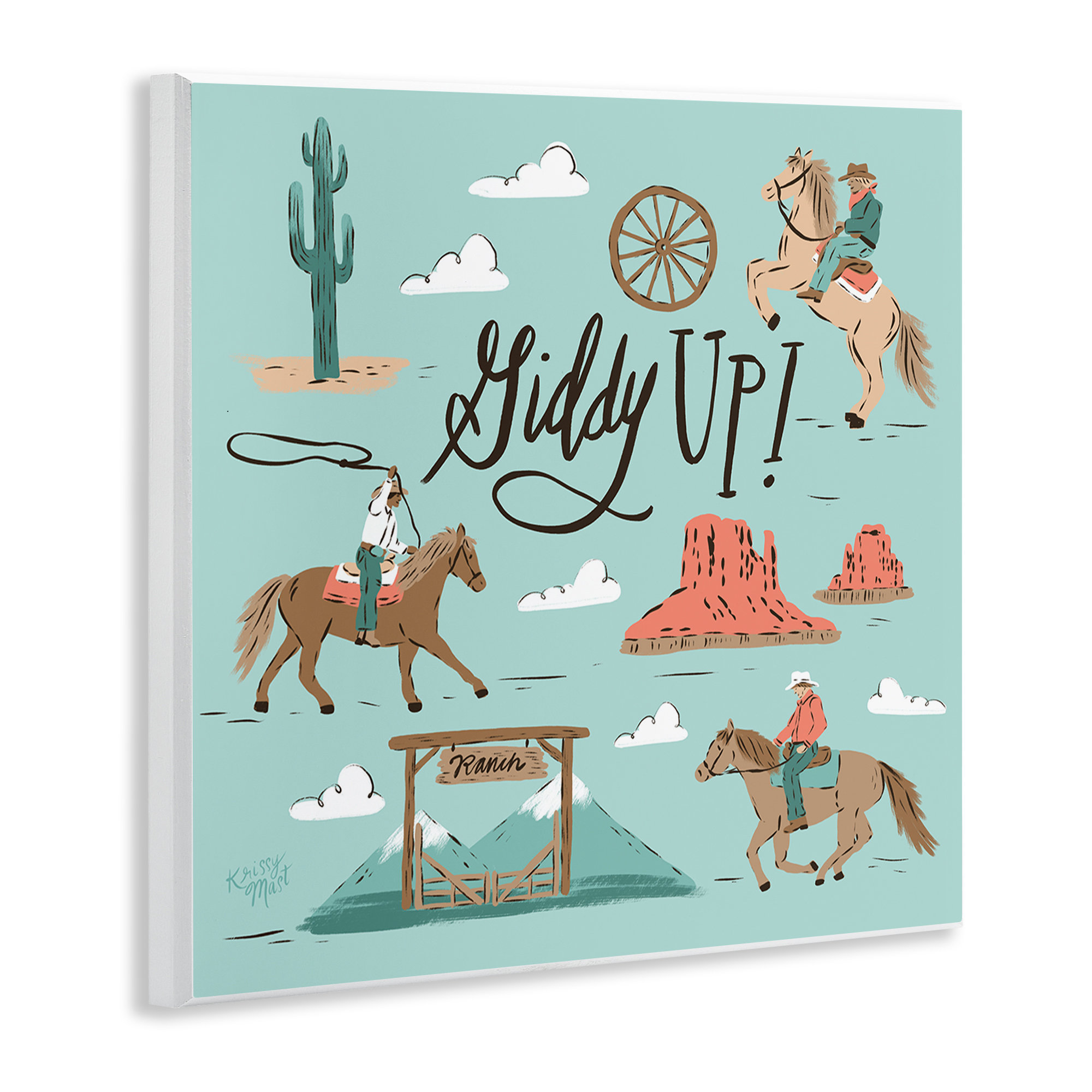 Ophelia & Co. Giddy Up Cowboys & Ranch Wall Plaque, design by Krissy ...