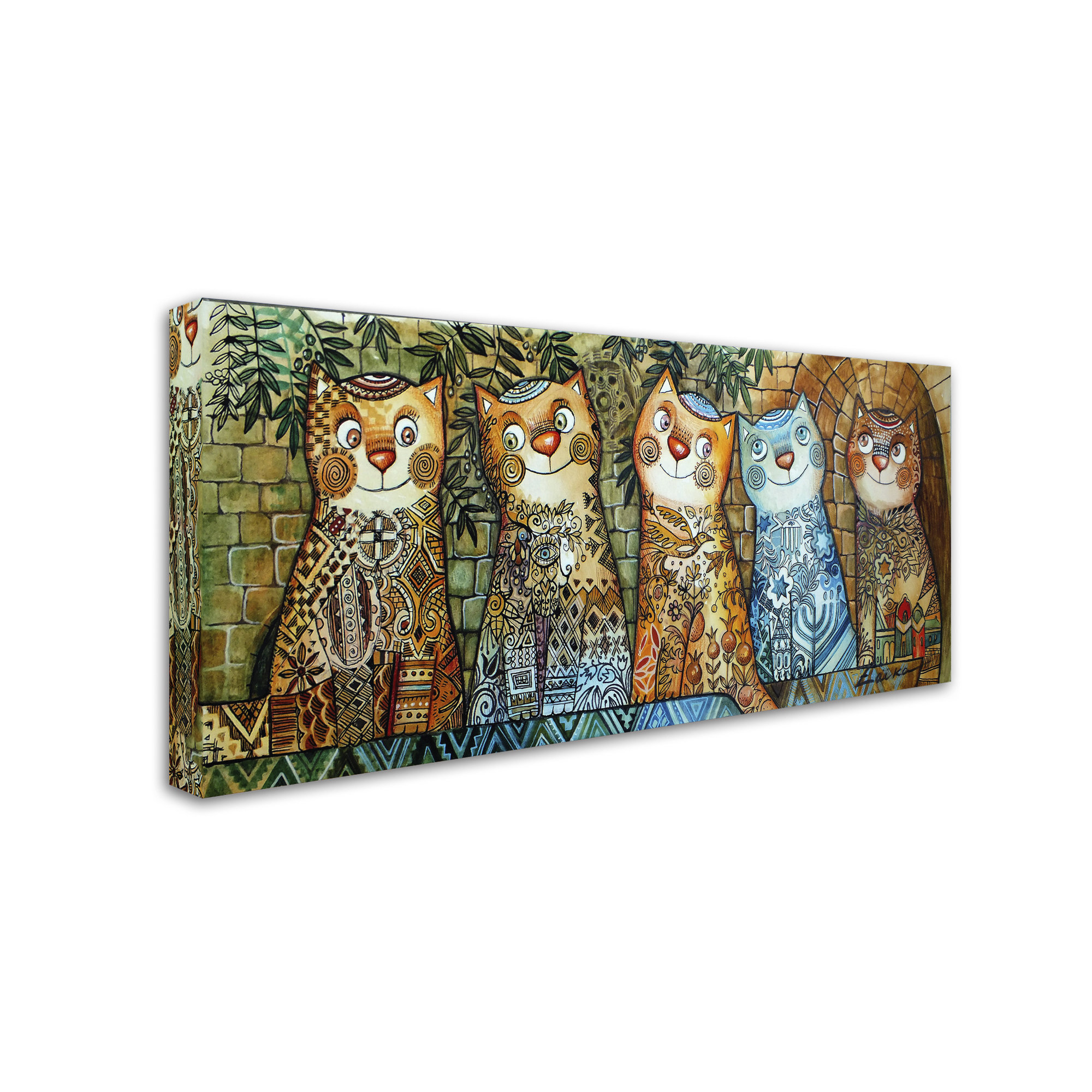 Ebern Designs Cats Of Israel - Wrapped Canvas Graphic Art Print ...