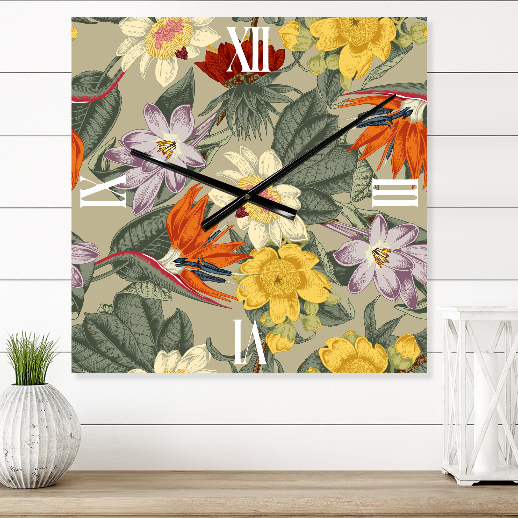 East Urban Home Vintage Exotic Flowers in Orange and Yellow ...