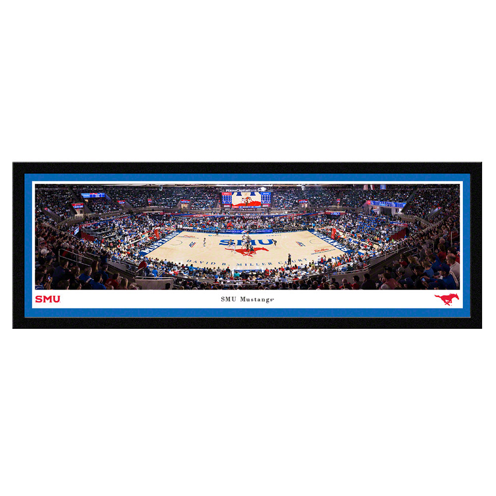 Ebern Designs SMU Mustangs Basketball Panoramic Posters & Framed Prints ...