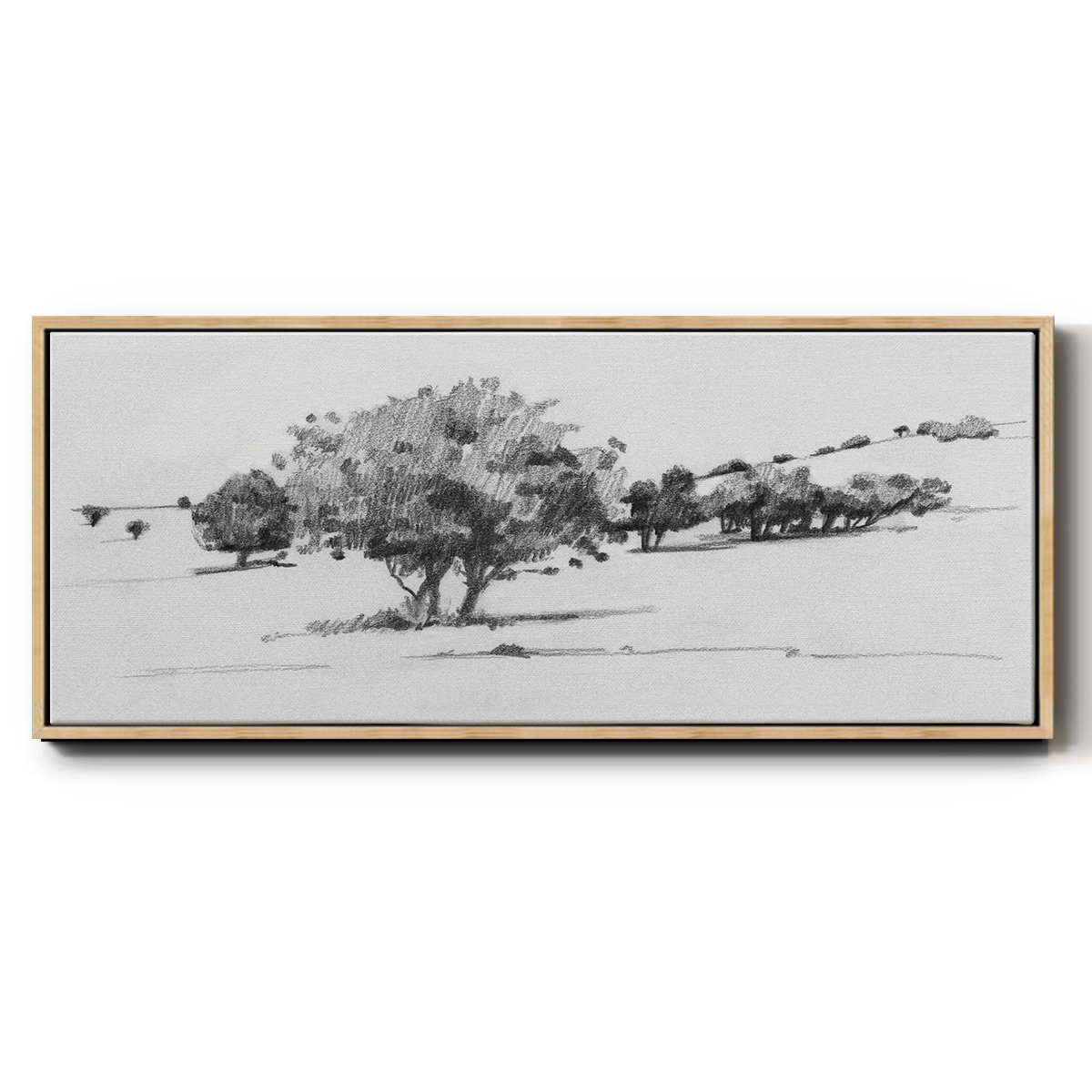 Wexford Home Treeline Sketch I- Framed Canvas | Wayfair