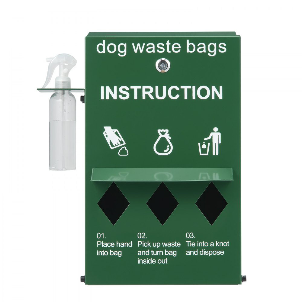VEVOR Dog Waste Station Bag Dispenser with 600 Bags Lockable Dog Poop ...