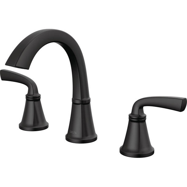 Delta Velum Widespread Curved Bathroom Faucet 3 Hole, 2-handle Bathroom ...
